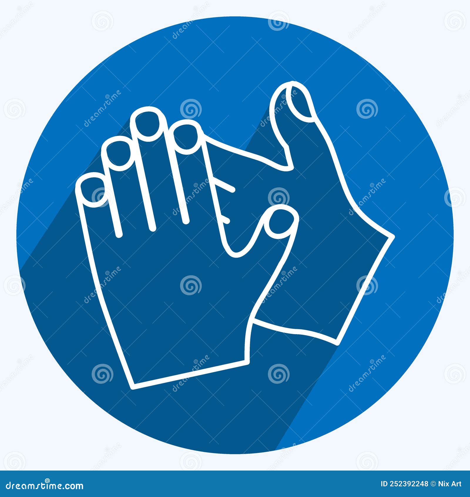 Icon Clapping Hands. Suitable for Hand Actions Symbol. Long Shadow ...
