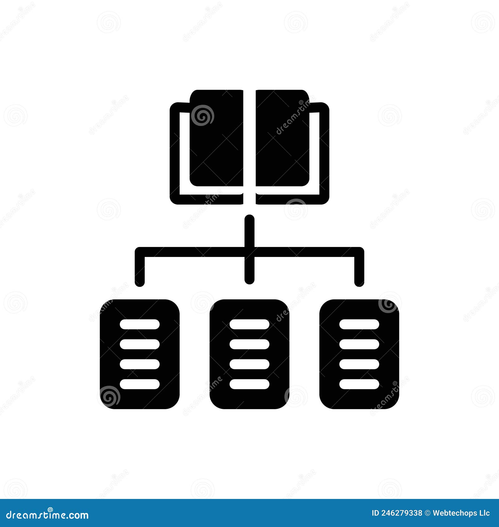 Black Solid Icon for Classification, Categorization and Allocation ...