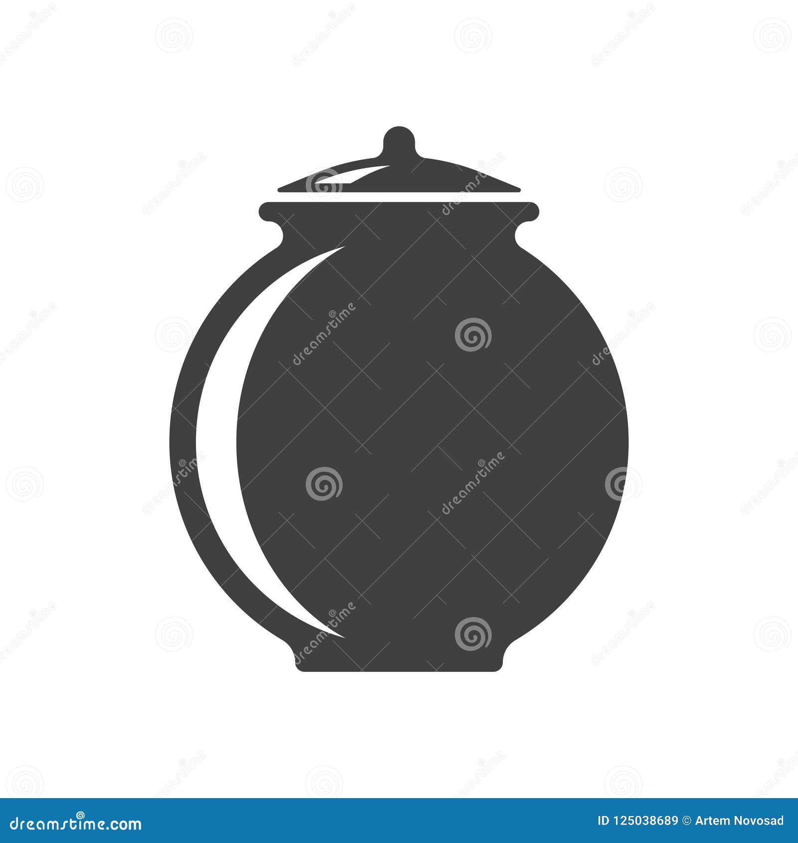 Icon of a Clay Pot. Vector on White Background. Stock Illustration ...
