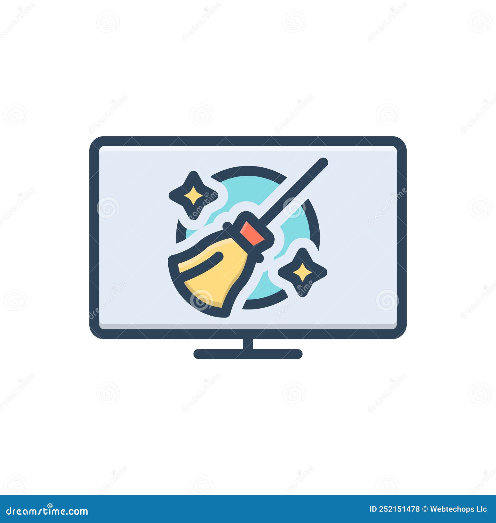 Color Illustration Icon for Cleanup, Clean and Computer Stock Vector ...