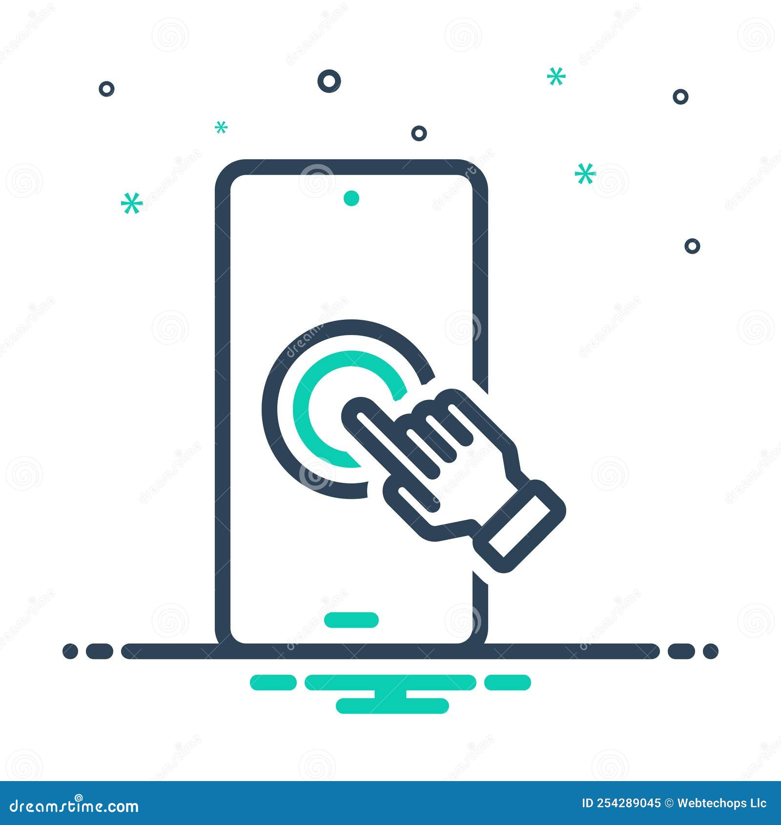 Mix Icon for Click, App and Application Stock Vector - Illustration of ...