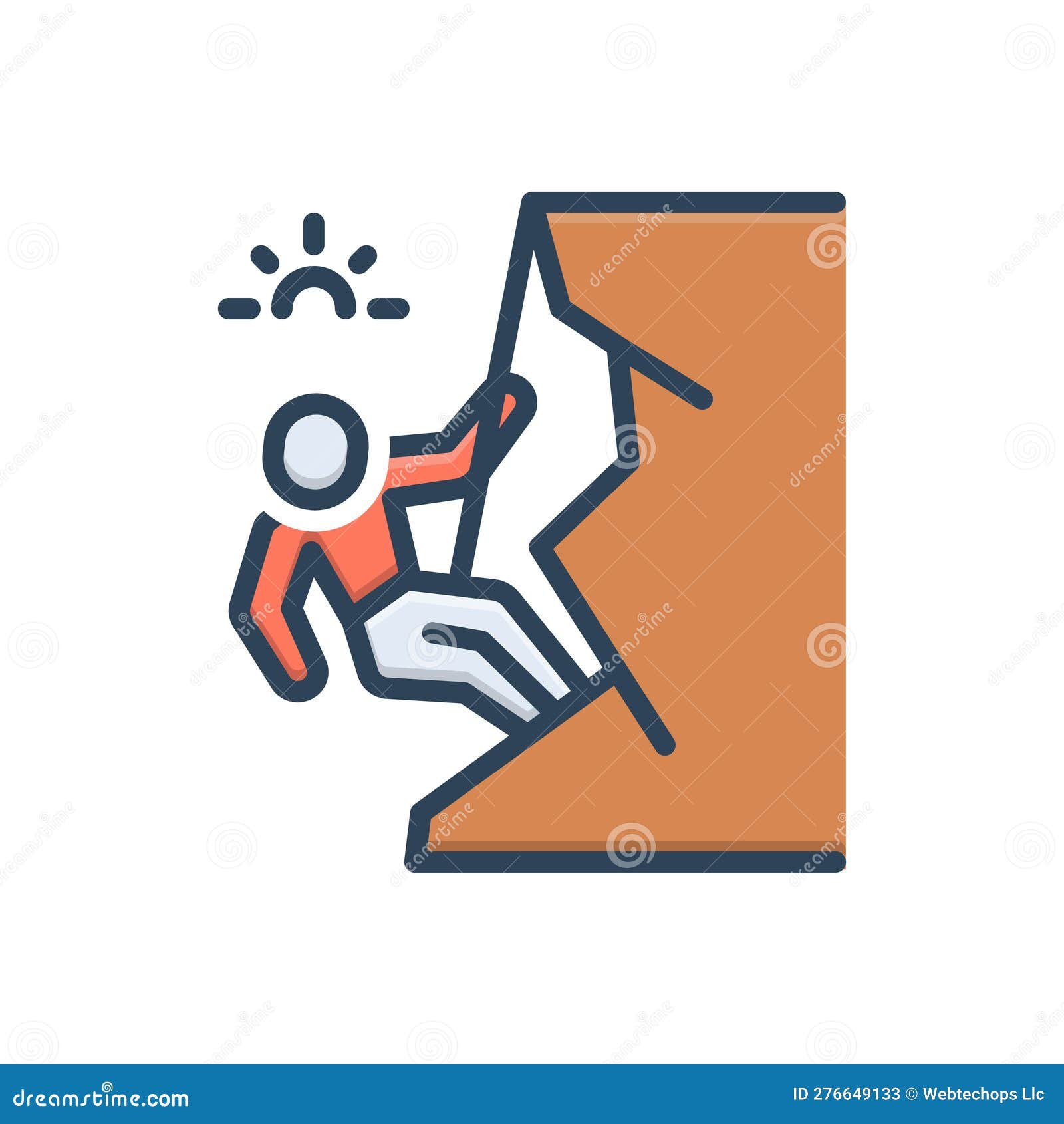 Color Illustration Icon for Climbing, Rappelling and Mounting Stock ...