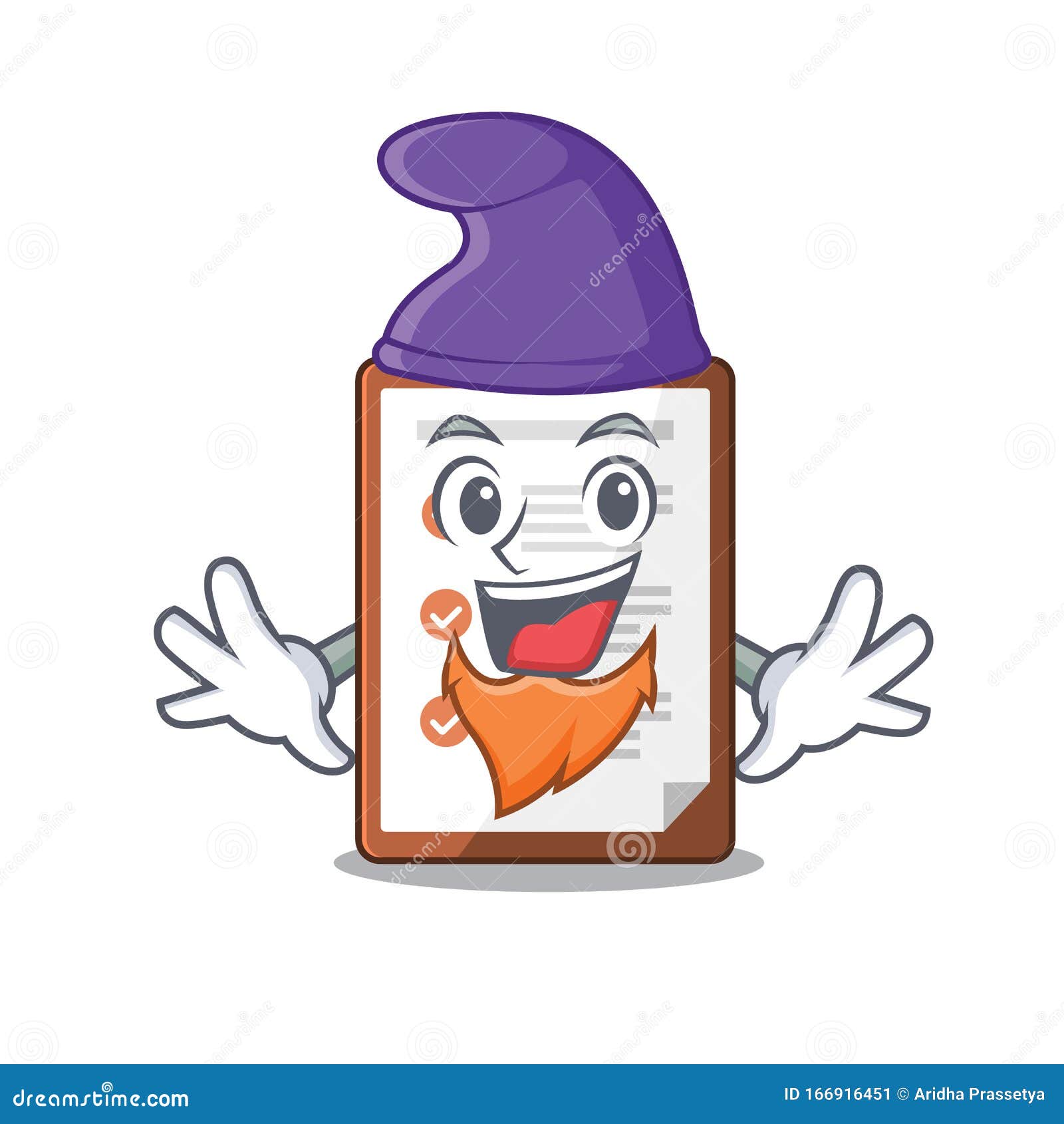 An Icon of Clipboard Scroll Cartoon Character Dressed As an Elf Stock ...