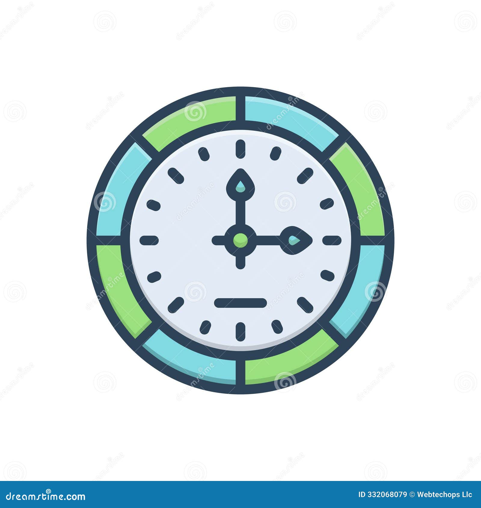 Color Illustration Icon for Clock, Time and Clockwise Stock ...