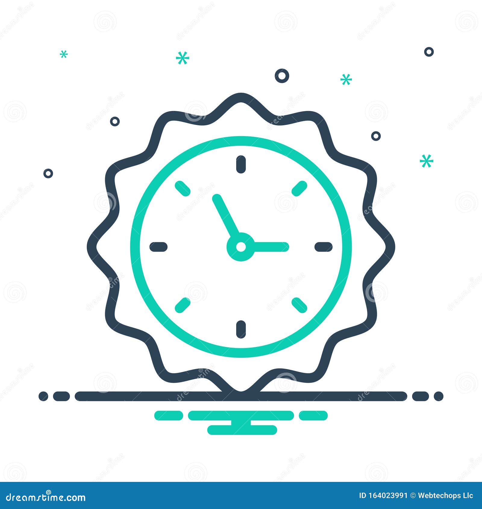 Mix Icon for Clock, Time and Timer Stock Vector - Illustration of shape ...
