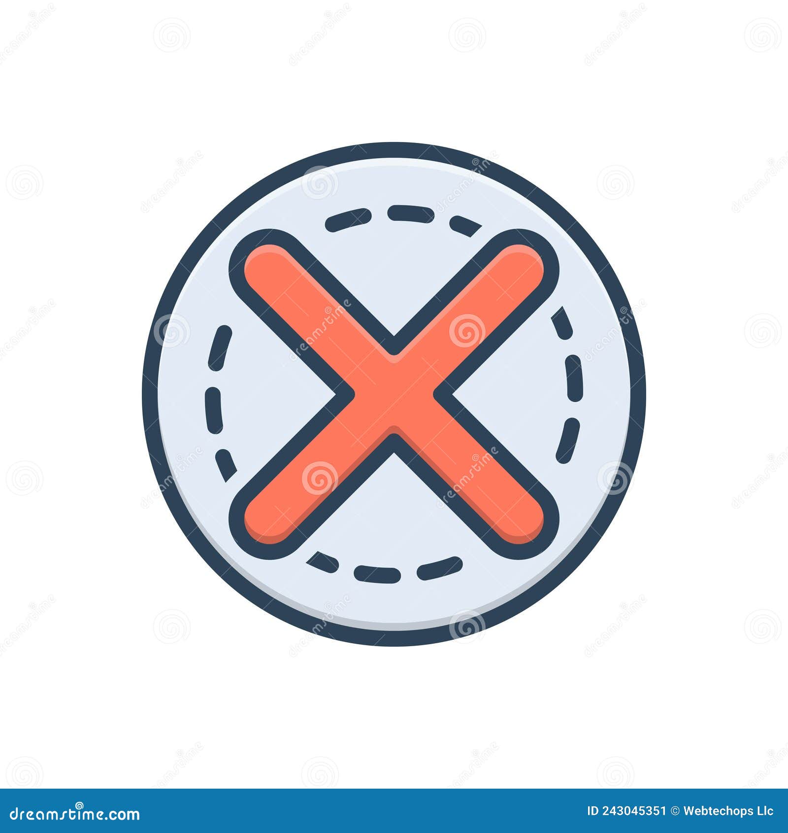Color Illustration Icon for Close, Fail and Exit Stock Illustration ...