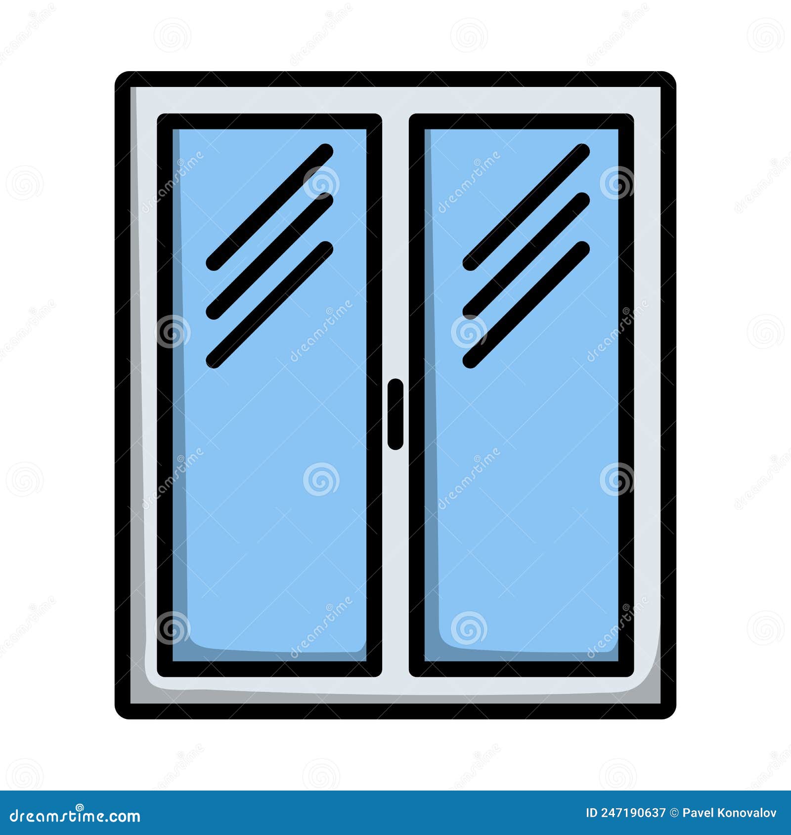 Icon of Closed Window Frame Stock Vector - Illustration of ...