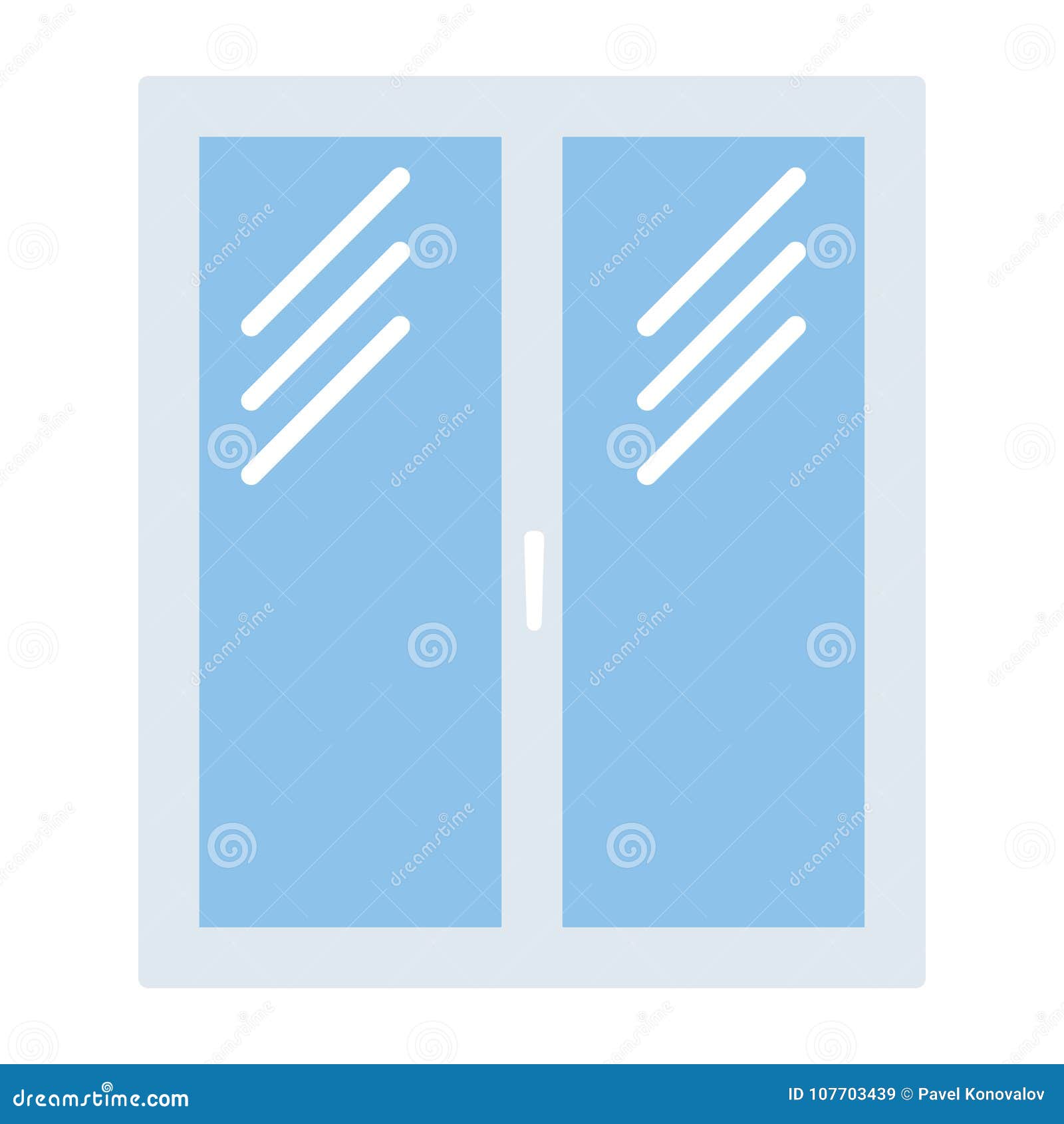 Icon of Closed Window Frame Stock Vector - Illustration of indoor ...