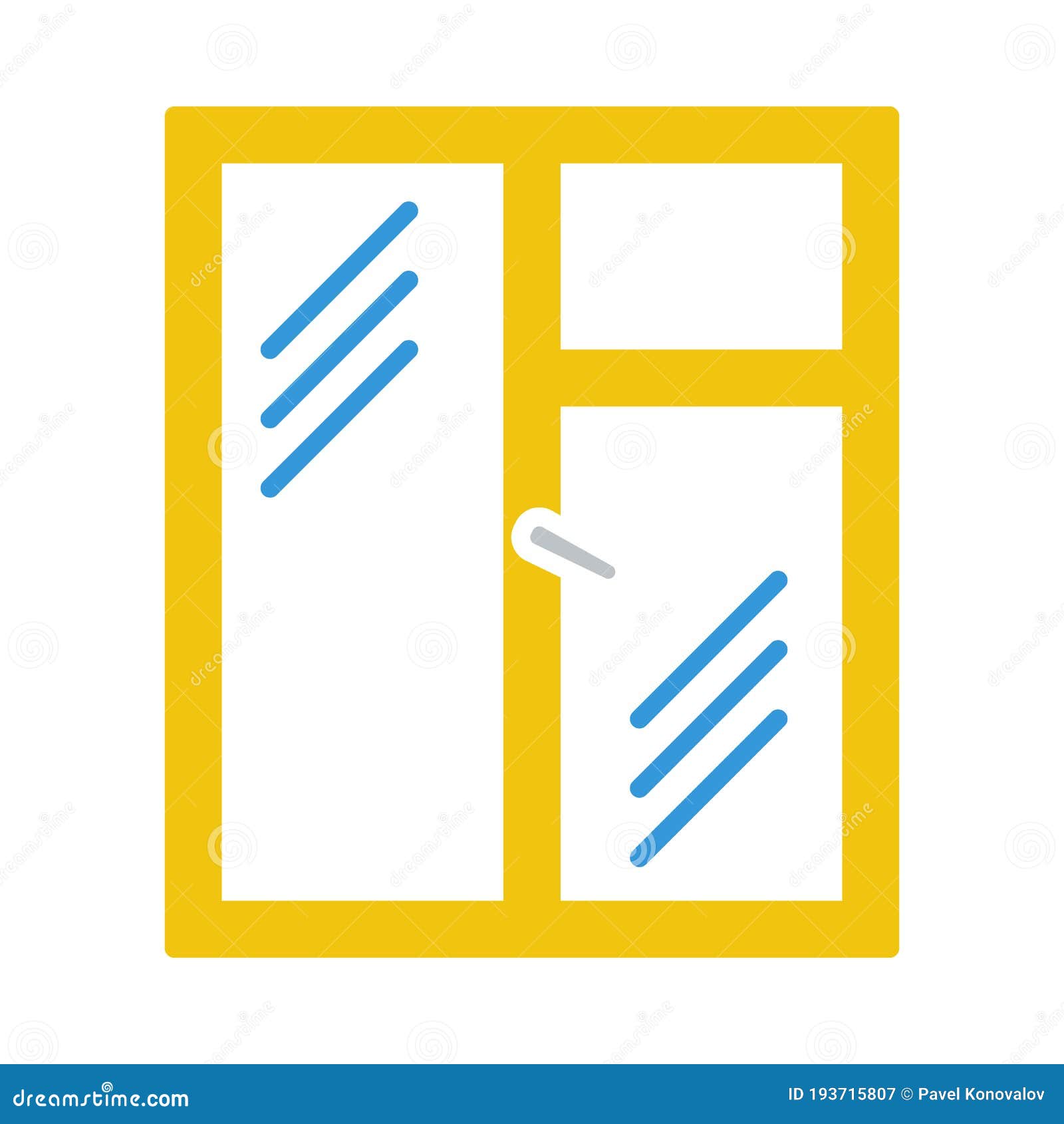 Icon of Closed Window Frame Stock Vector - Illustration of symbol, sign ...