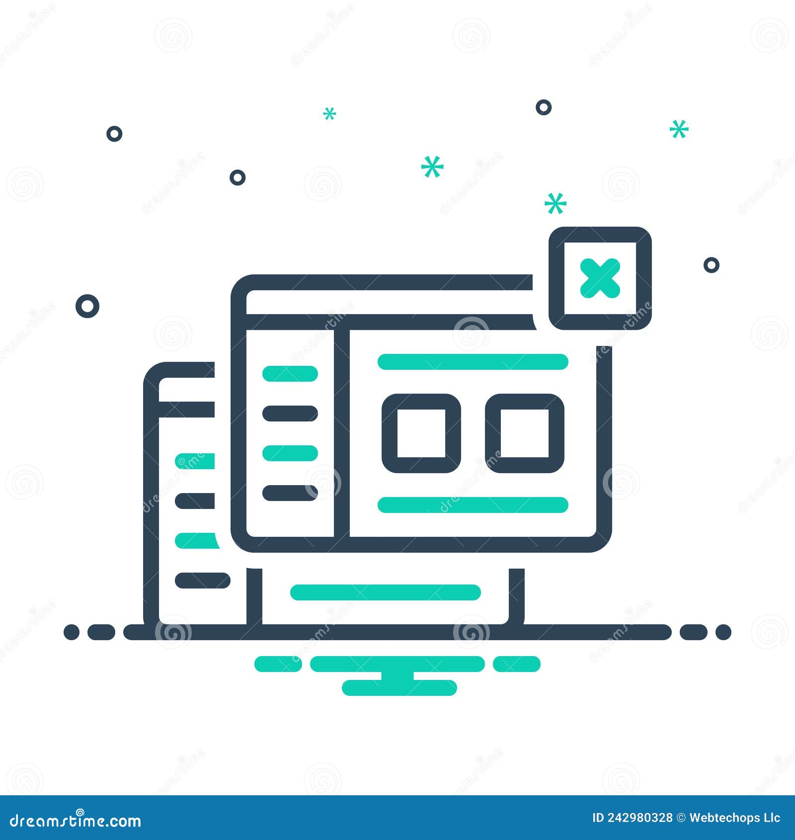 Mix Icon for Closes, Conclusion and Document Stock Vector ...
