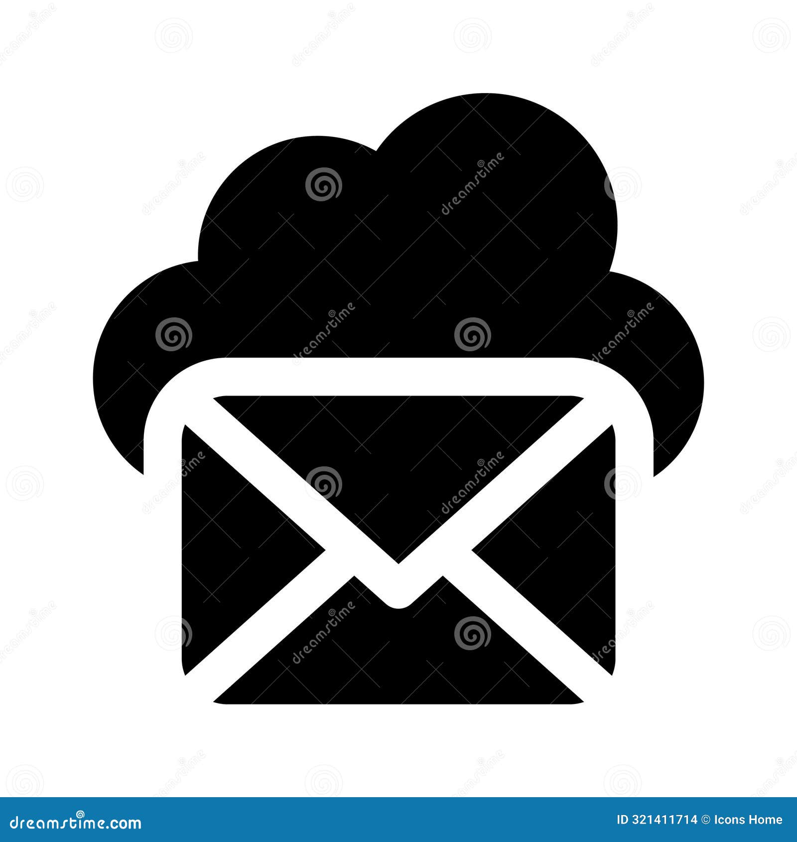 An Icon of Cloud Mail, Ready To Use and Download Stock Illustration ...