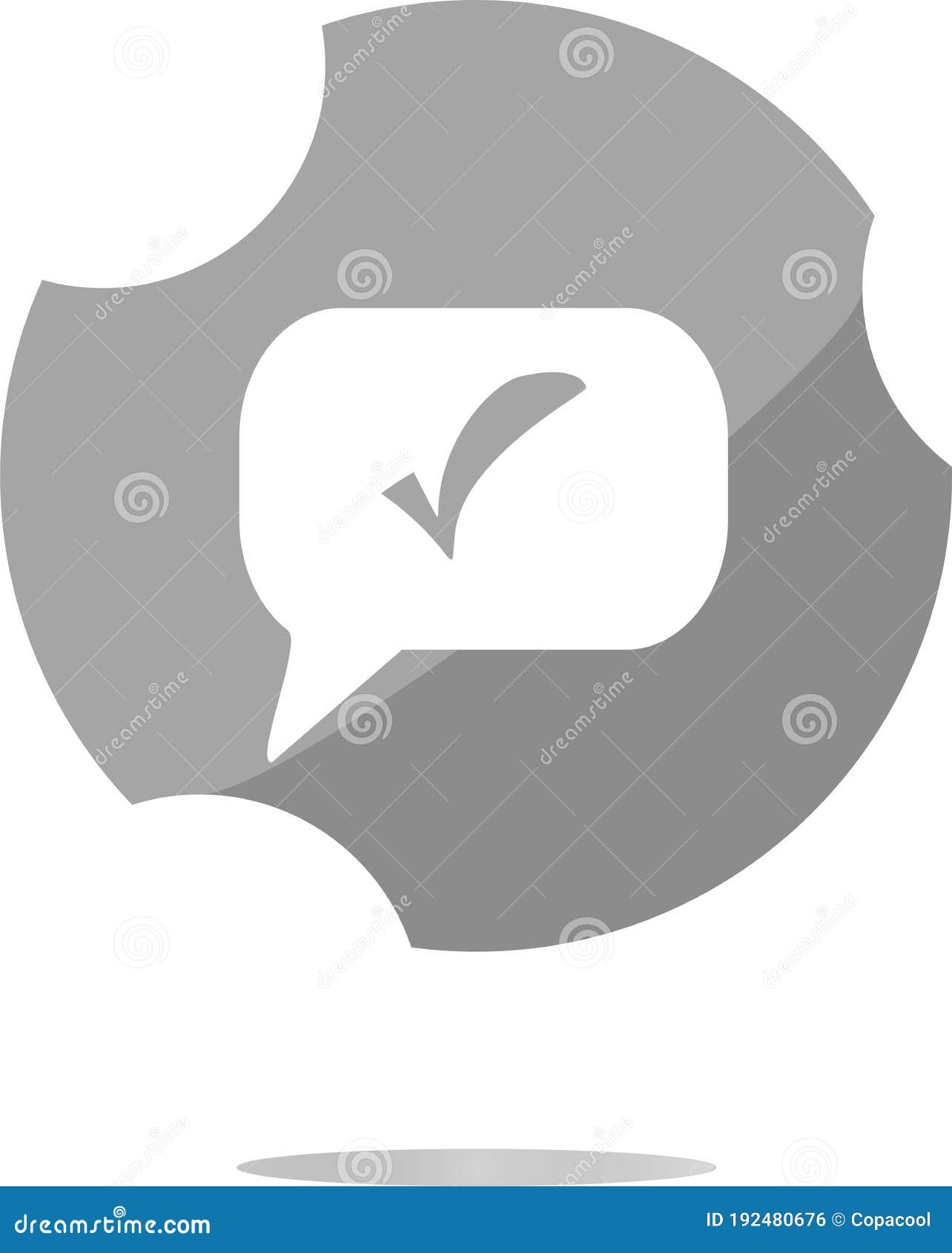 Icon on the Clouds with Check Mark Sign Stock Illustration ...