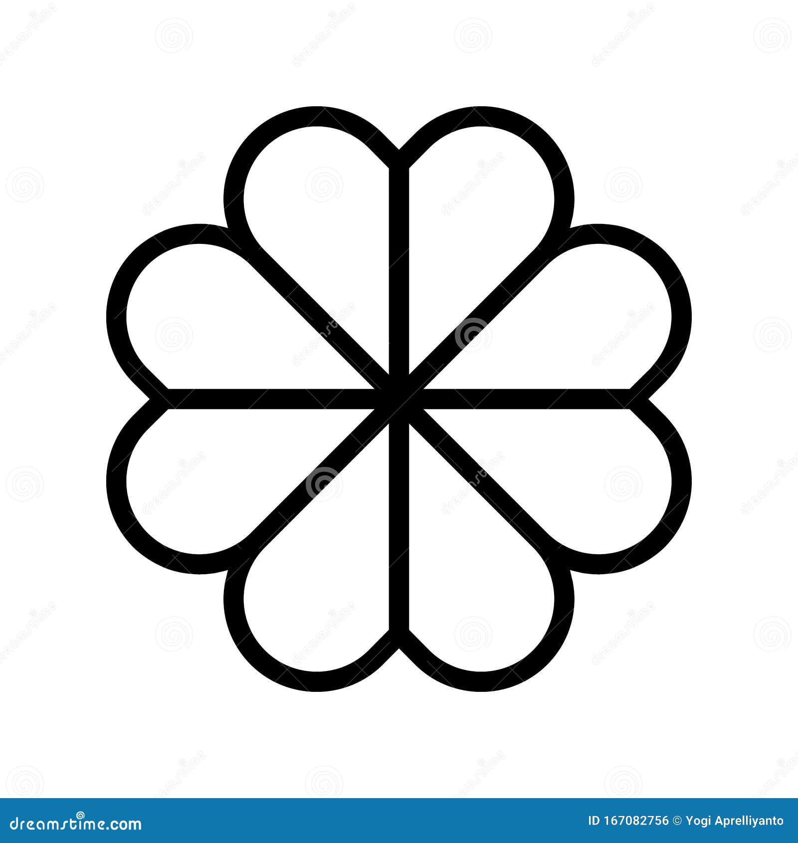 Icon Clover in Outline Style. Vector Illustration and Editable Stroke ...