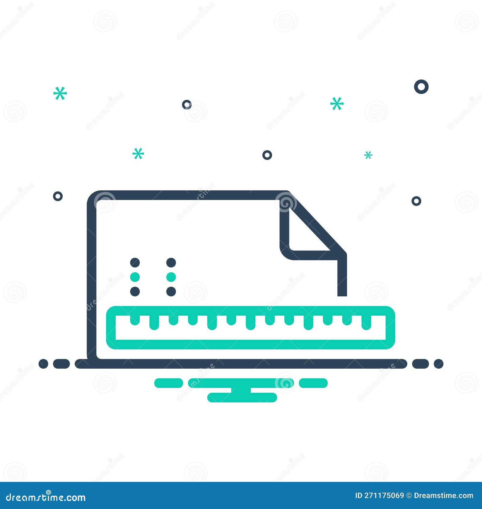 Mix Icon for Cm, Measurement and Length Stock Illustration ...