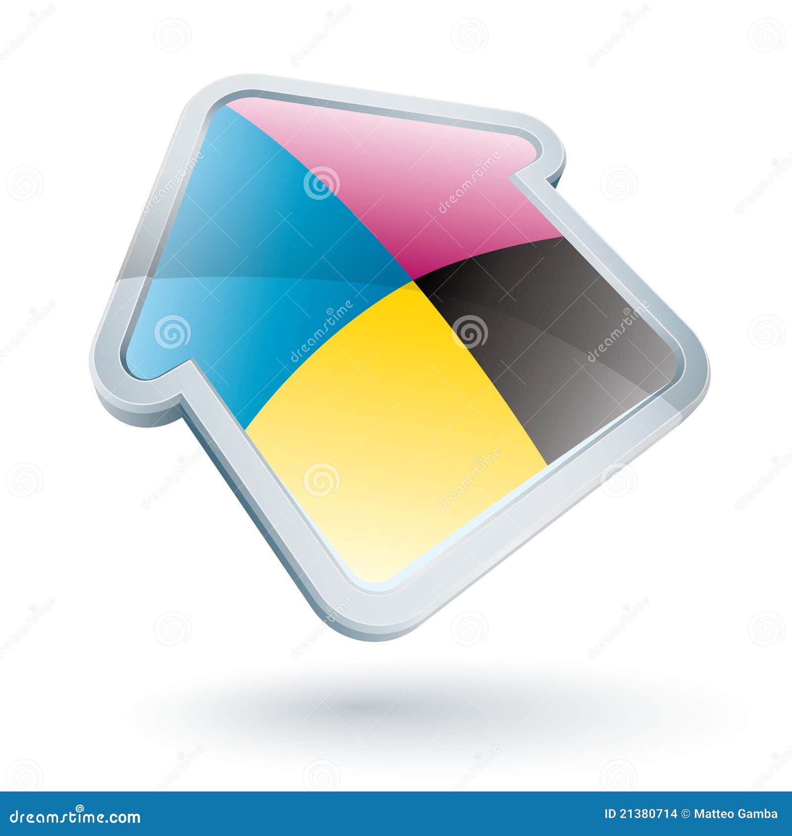 Icon of a cmyk house stock vector. Illustration of concept - 21380714