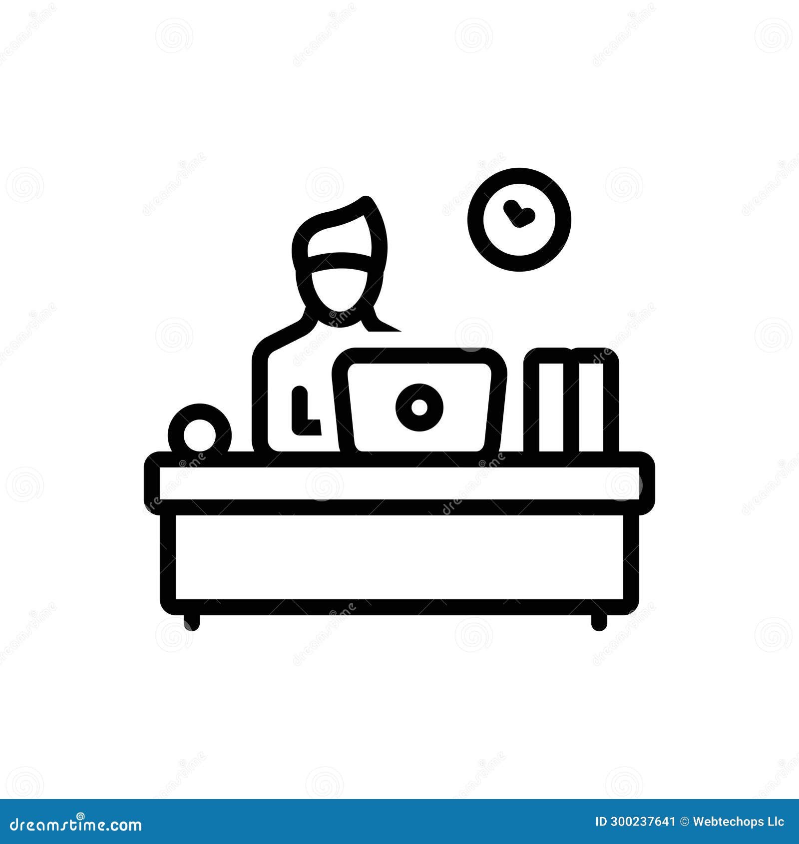 Associate Icon Vector Male Person User With Computer Monitor Screen ...