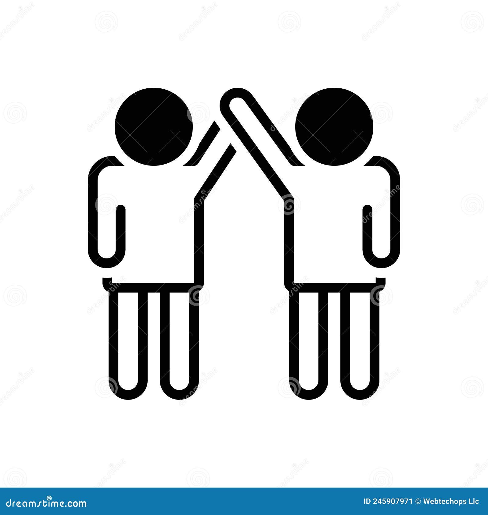 Black Solid Icon for Coalition, Union and Alliance Stock Vector ...