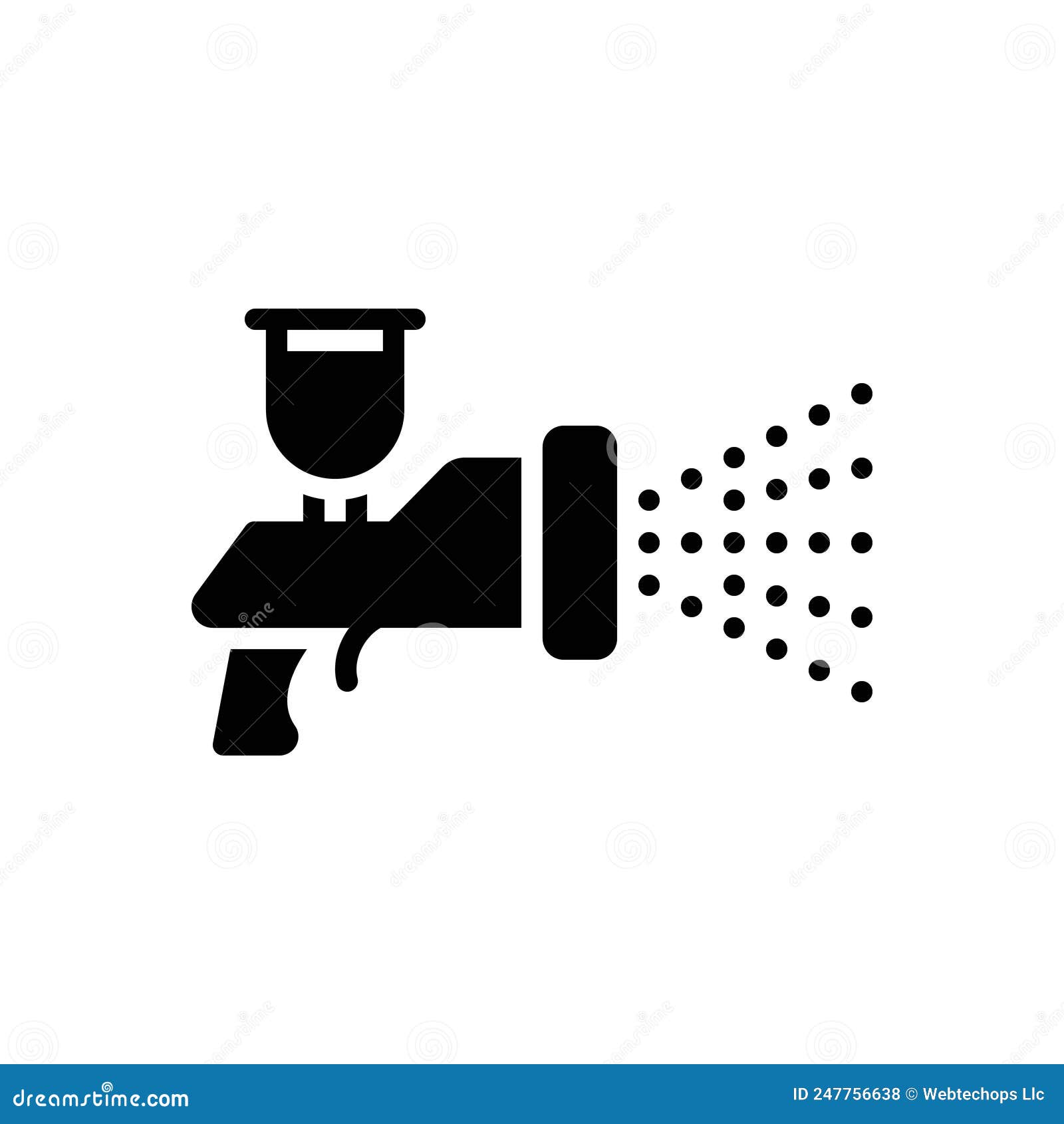 Black Solid Icon for Coating, Spray and Airbrush Stock Vector ...