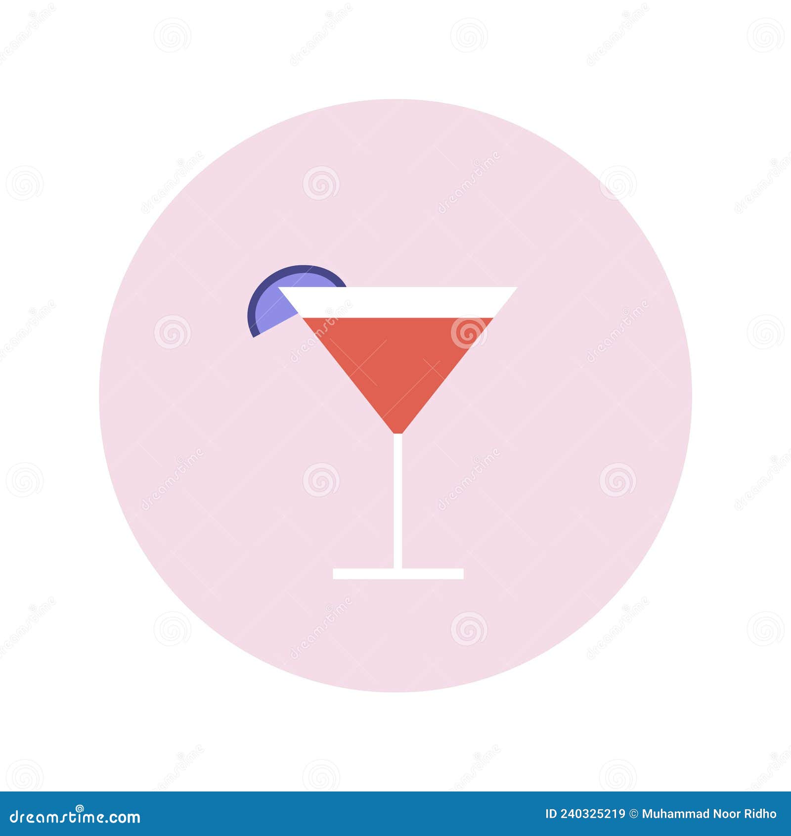 Icon Cocktail in Modern Flat Style Design. Vector Illustration Stock ...