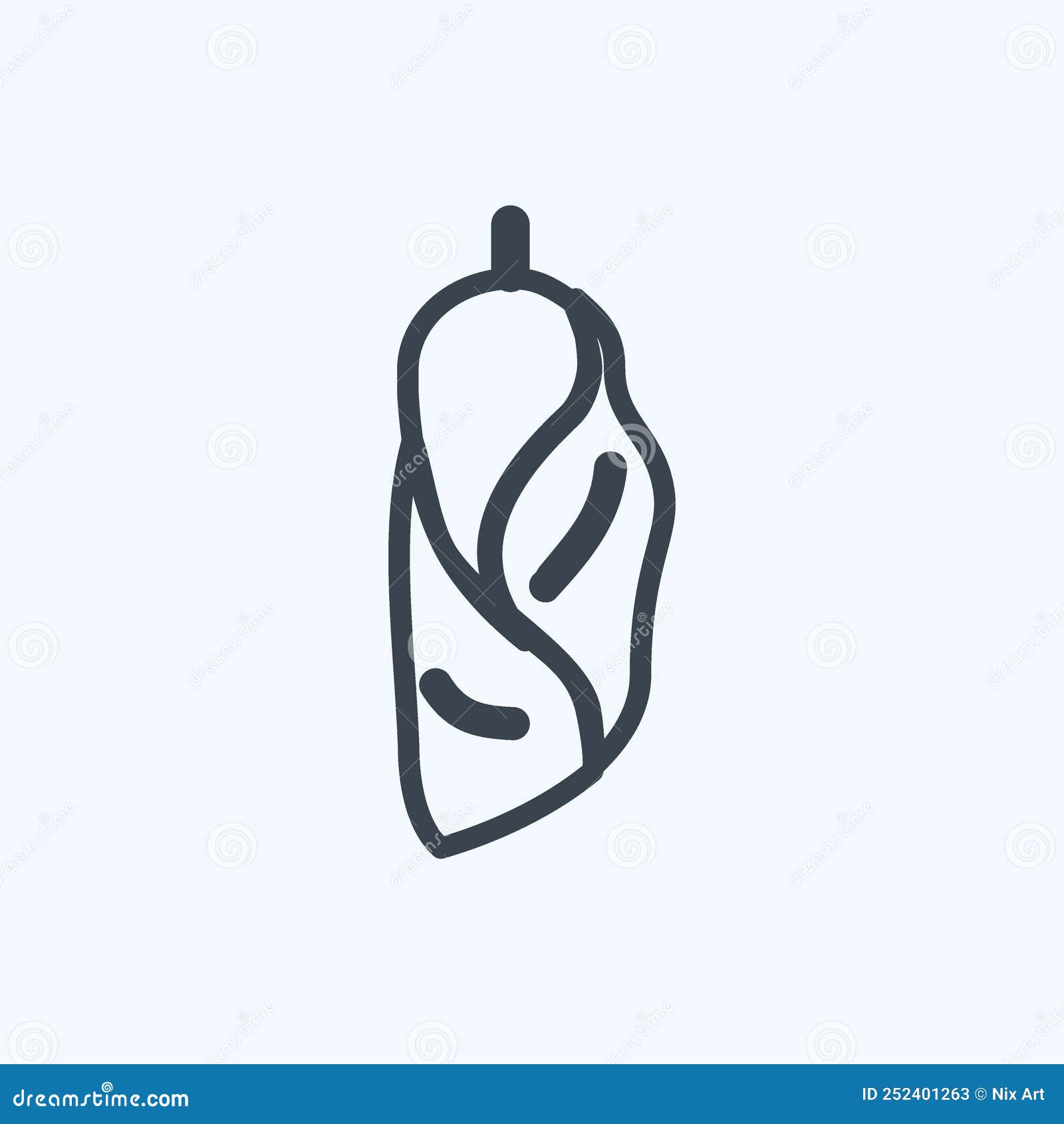 Icon Cocoon. Suitable for Animal Symbol. Line Style. Simple Design ...