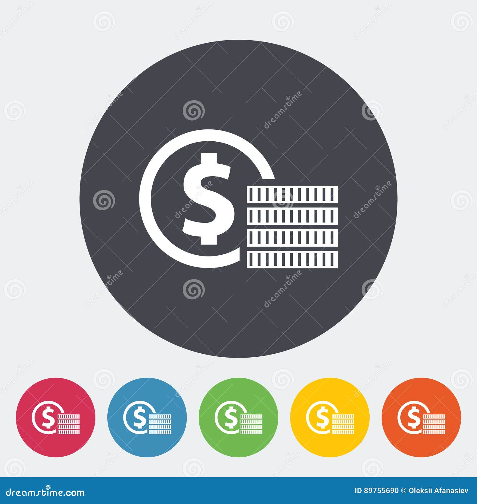 Icon coins. stock vector. Illustration of money, wages - 89755690