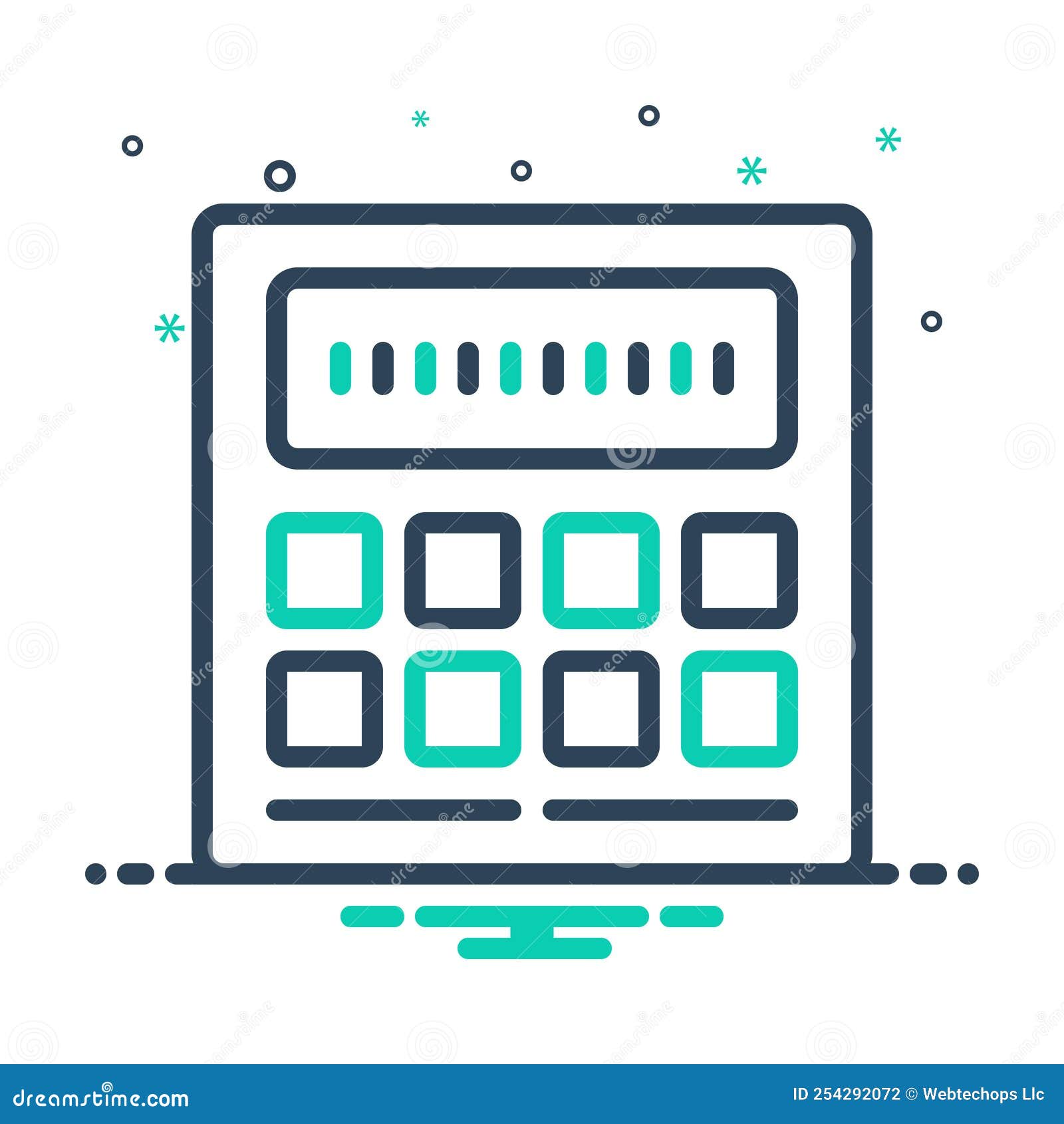 Mix Icon for Col, Calculation and Operations Stock Vector ...