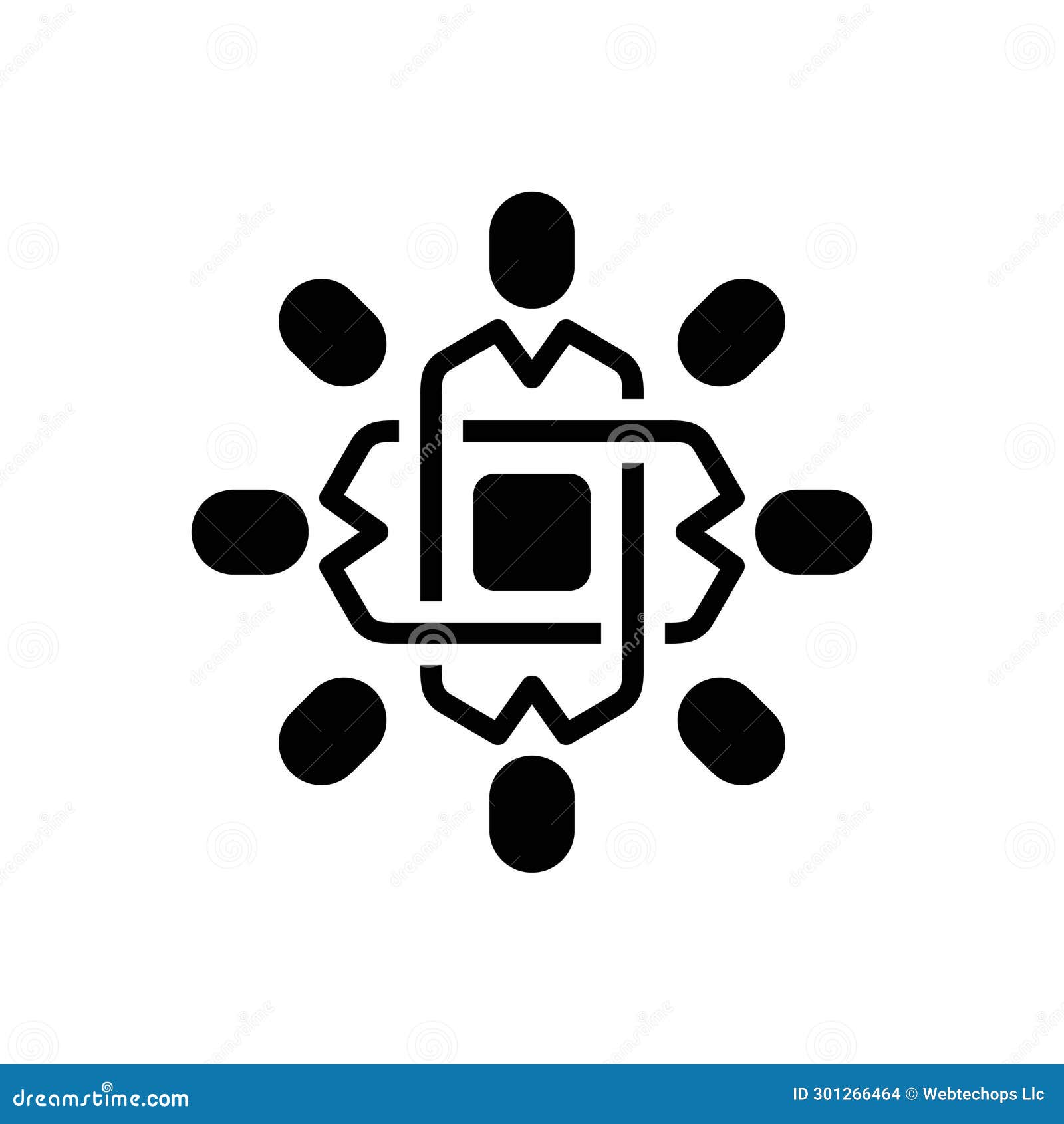 Black Solid Icon for Collaborative, Joint and Teamwork Stock Vector ...