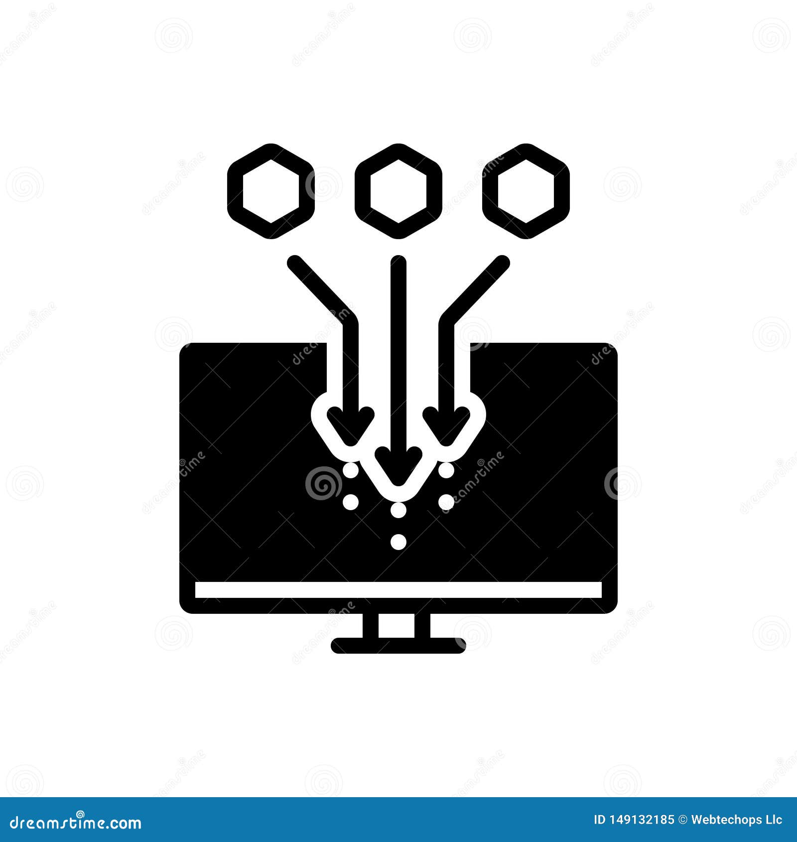 Black Solid Icon for Collecting, Selection and Picking Stock Vector ...