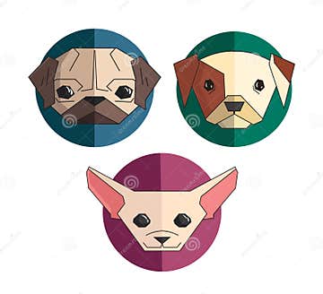 Icon collection of dogs stock vector. Illustration of nature - 49675235
