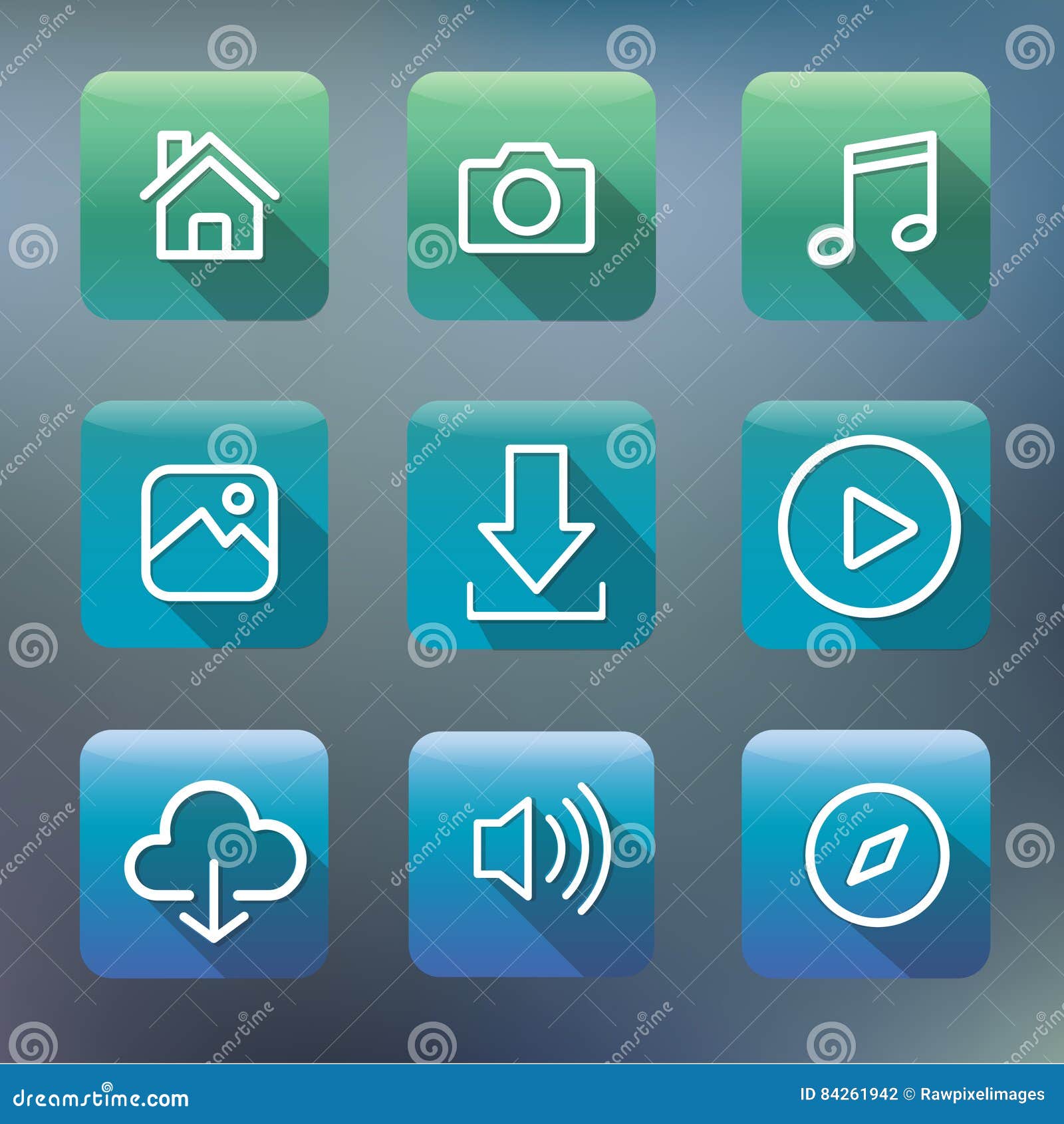 Icon Collection Vector Application Content Concept Stock Vector ...