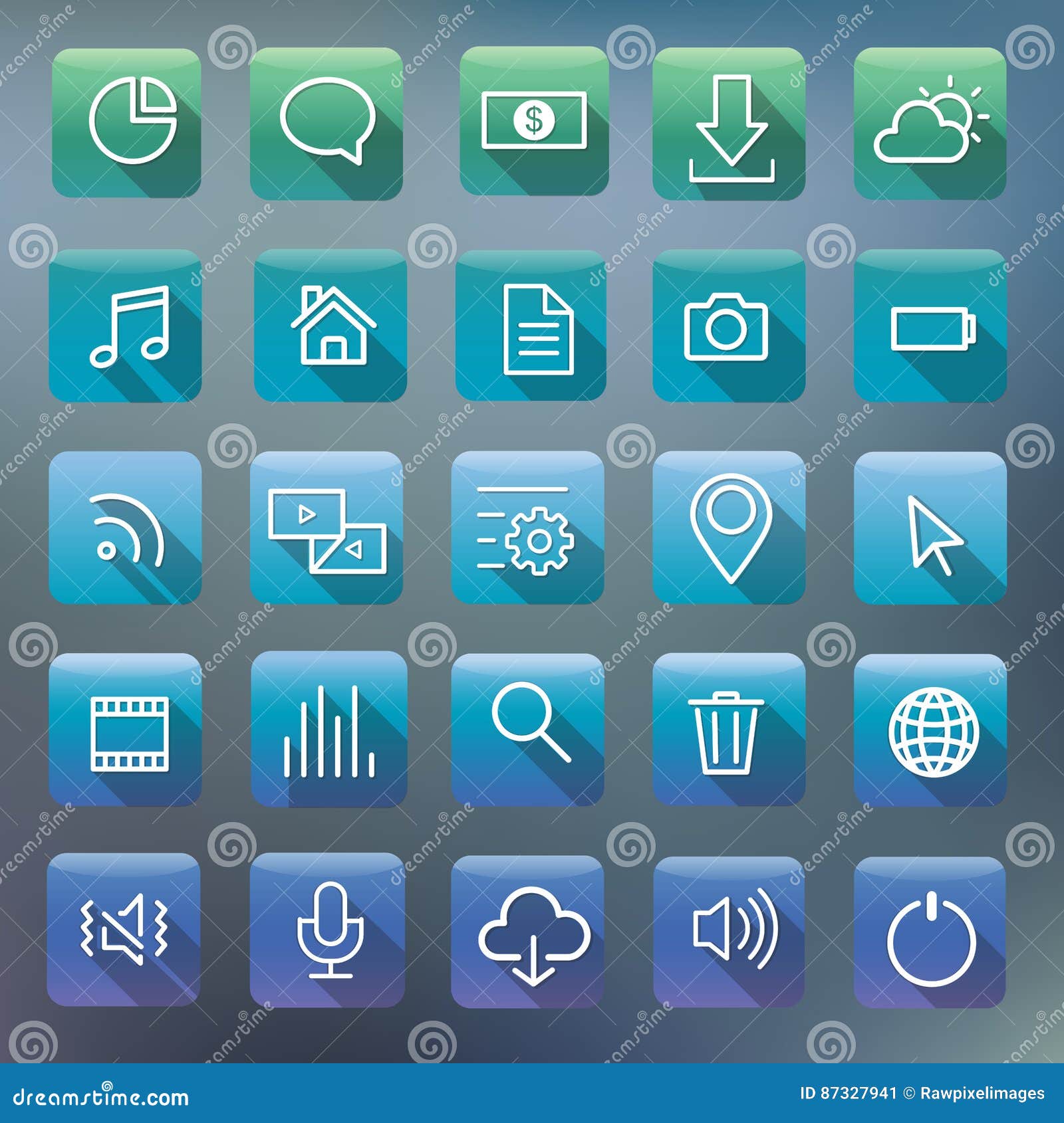 Icon Collection Vector Application Content Concept Stock Vector ...