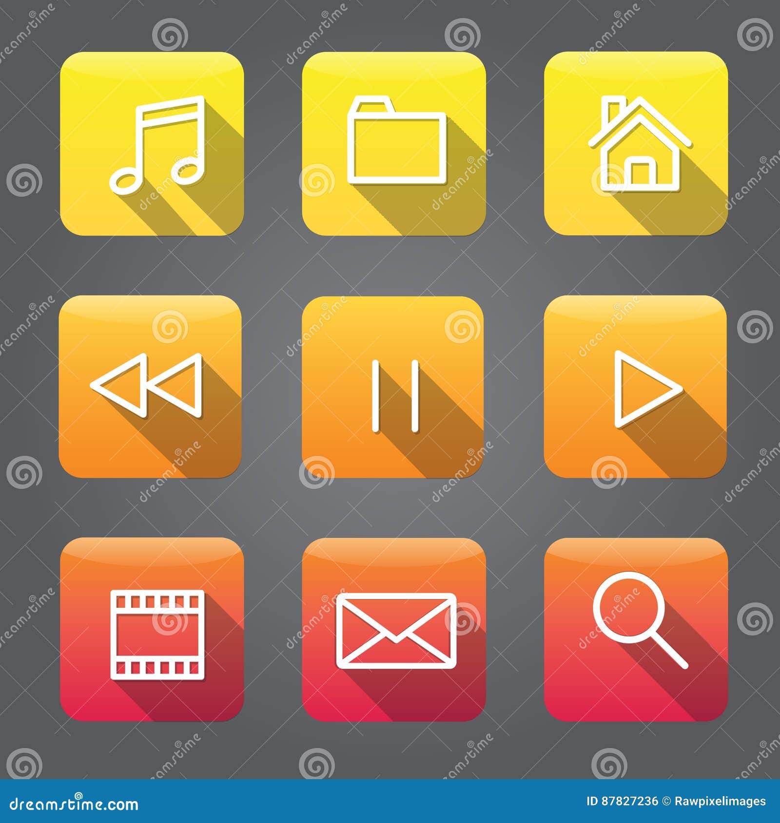 Icon Collection Vector Application Content Concept Stock Vector ...