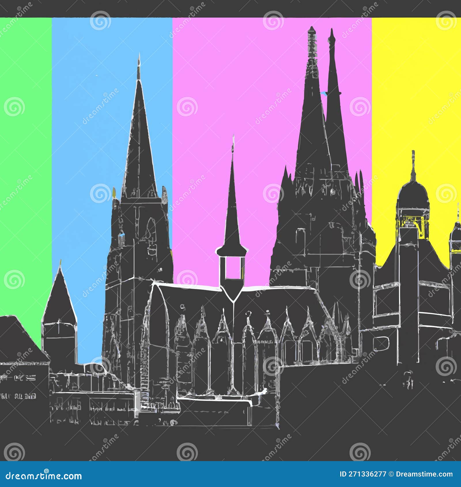 Icon of Cologne, Germany Skyline Illustration Stock Vector ...