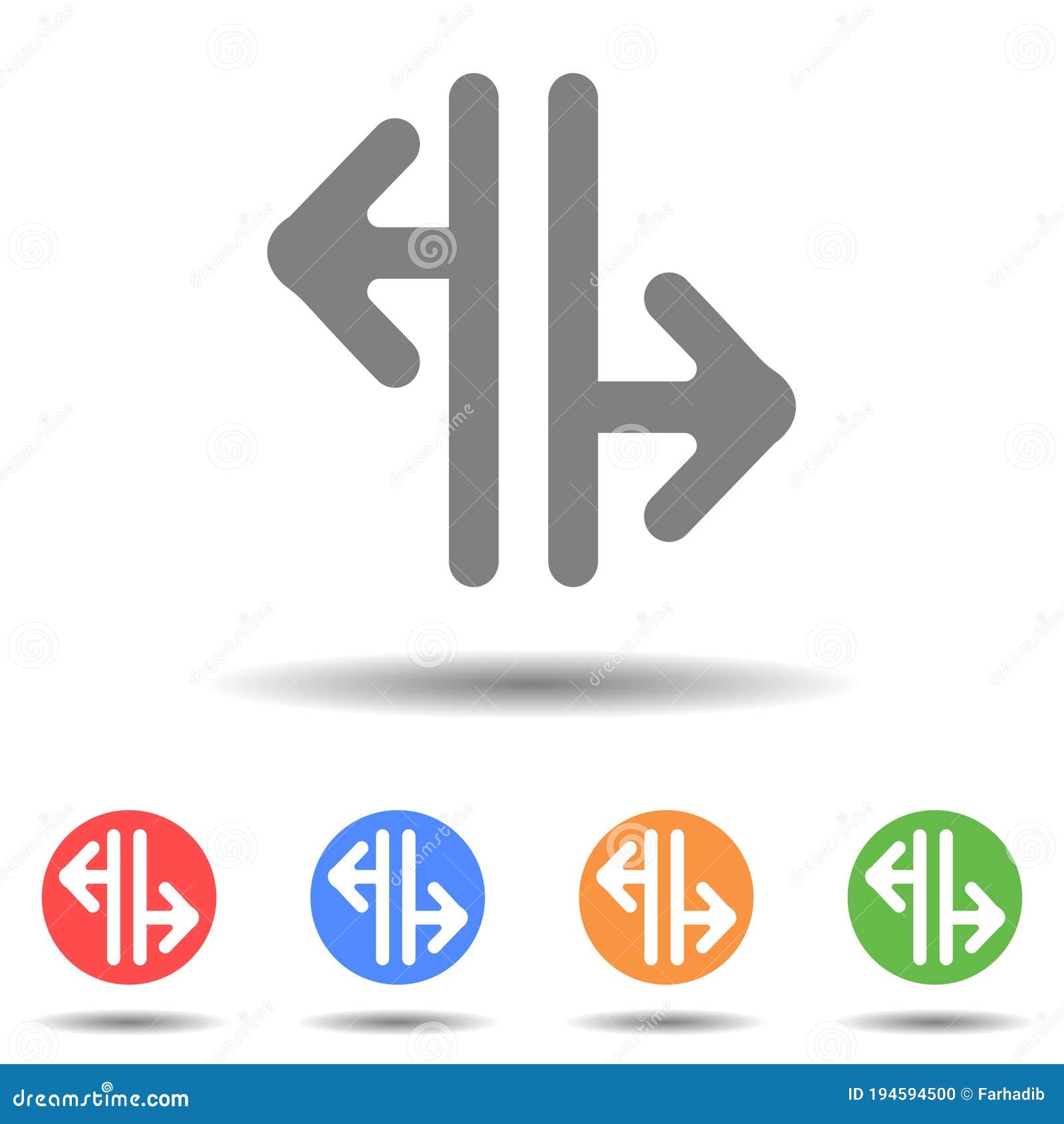 Arrow Outside Icon Vector Logo Stock Vector - Illustration of flat ...