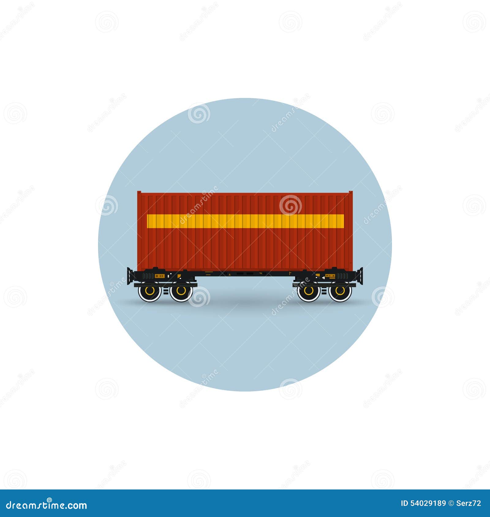 Icon colored the container stock vector. Illustration of logistics ...