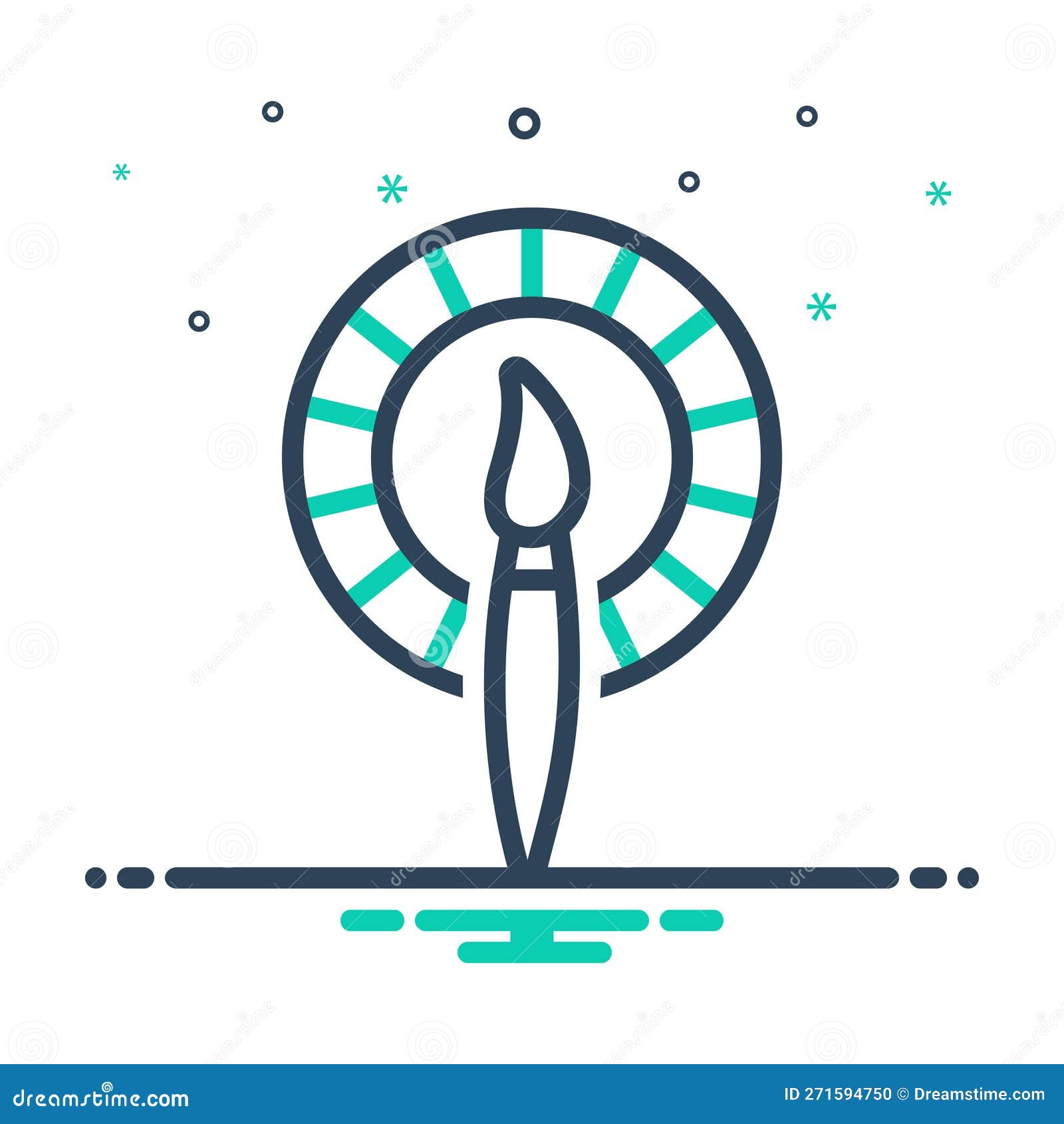 Mix Icon for Colors, Paint and Watercolor Stock Illustration ...