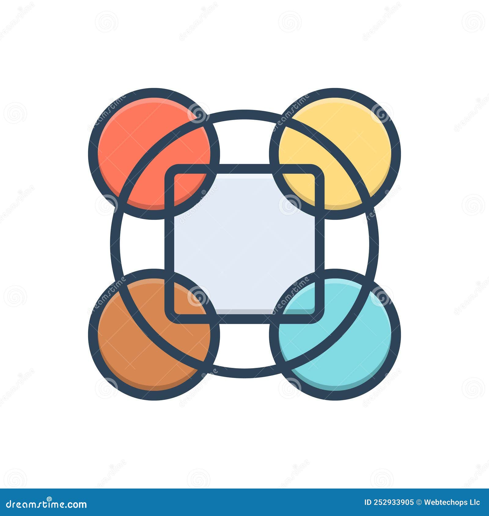 Color Illustration Icon for Combinations, Merger and Combo Stock Vector ...