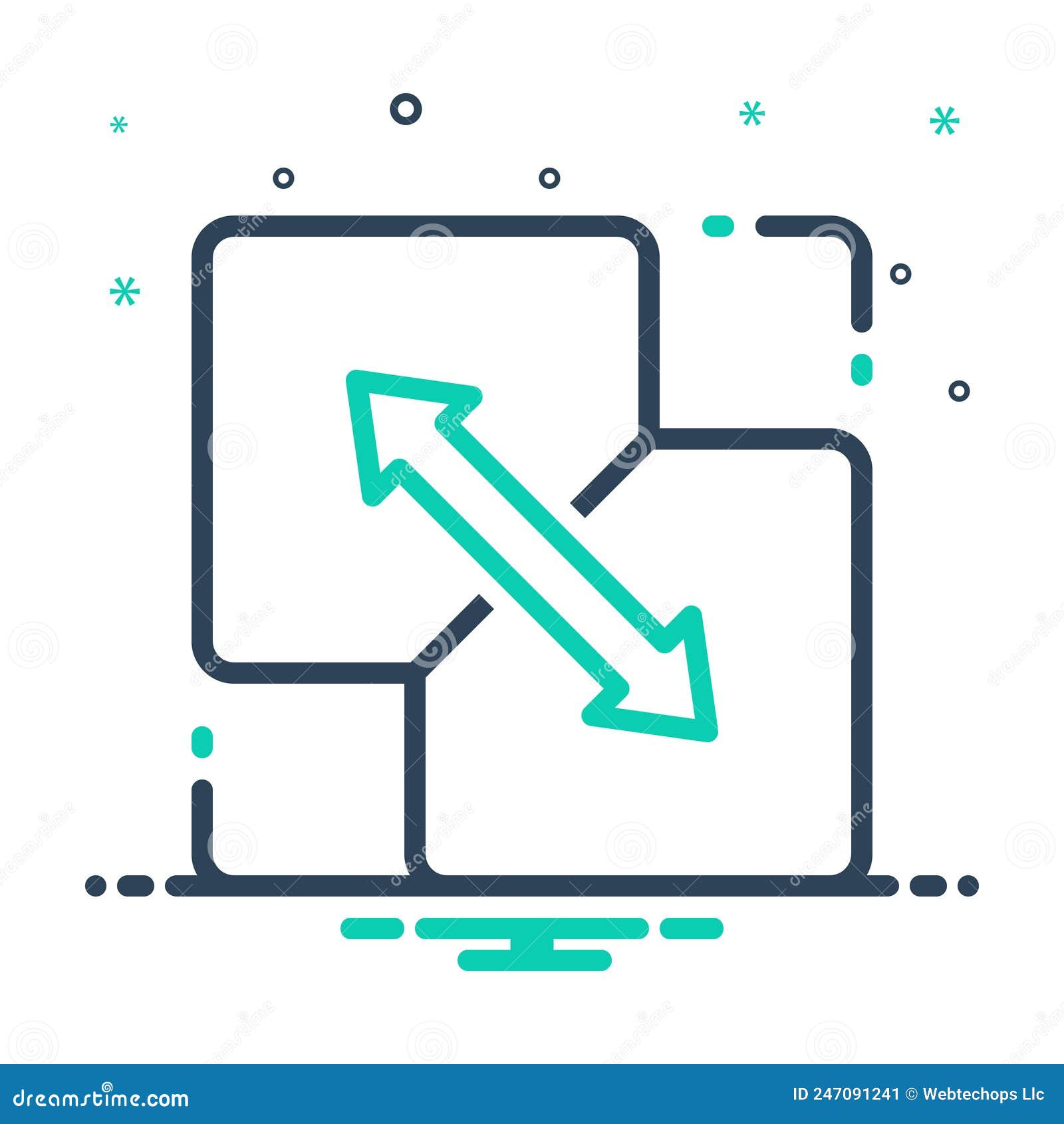 Mix Icon For Combine, Integrate And Interlocking Cartoon Vector ...