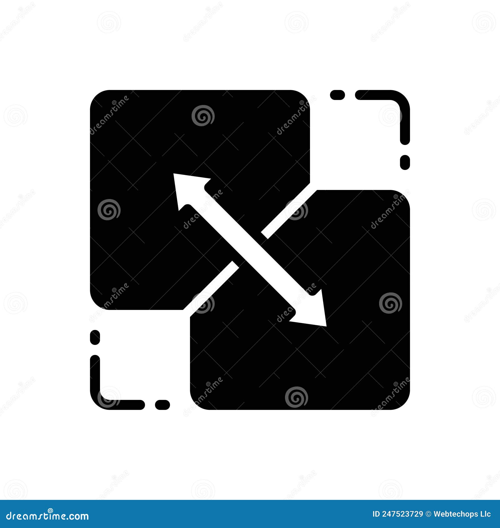 Black Solid Icon For Combine, Integrate And Interlocking Cartoon Vector ...