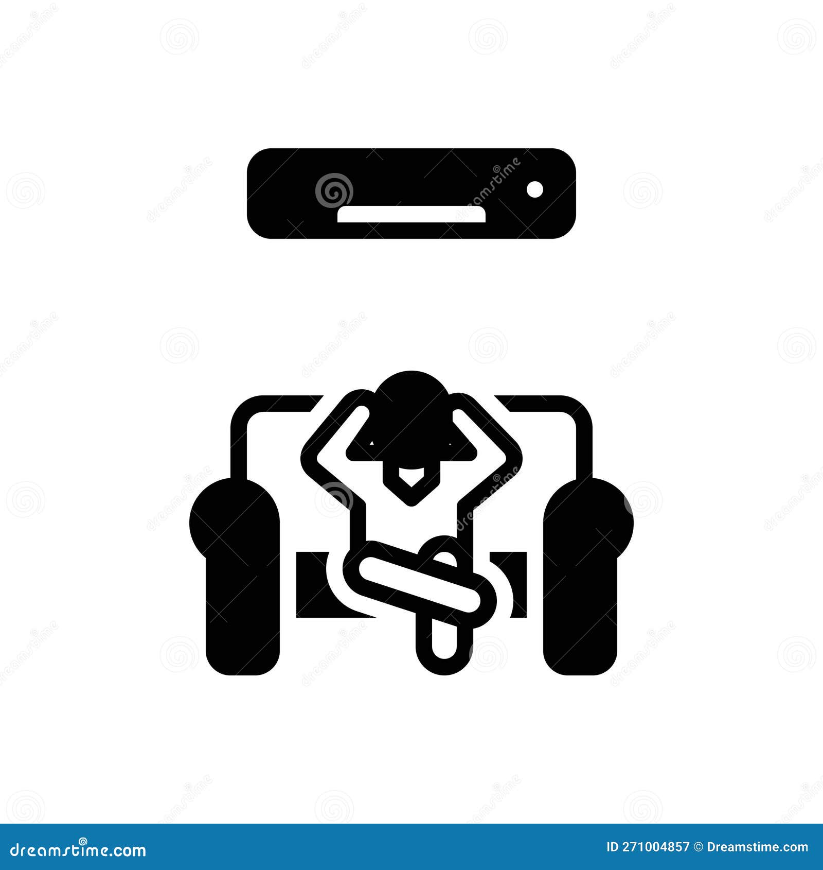 Black Solid Icon for Comfort, Rest and Cooling Stock Vector ...