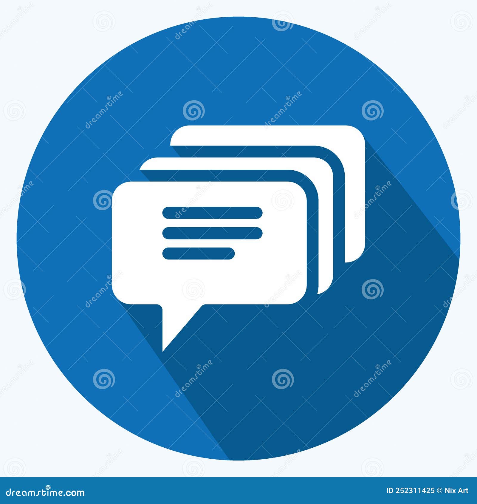 Icon Comments. Suitable for Feedback Symbol. Long Shadow Style. Simple ...