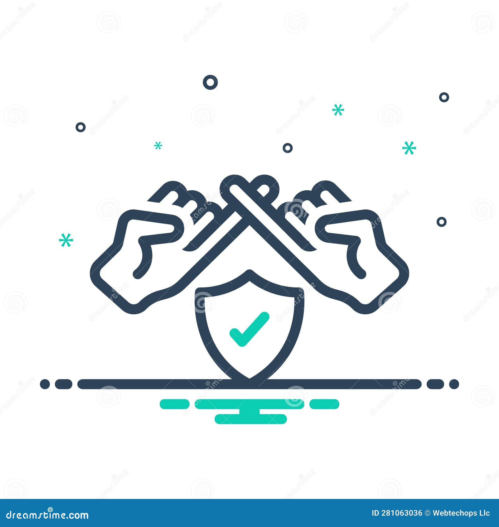 Mix Icon for Commitment, Dedication and Promise Stock Vector ...