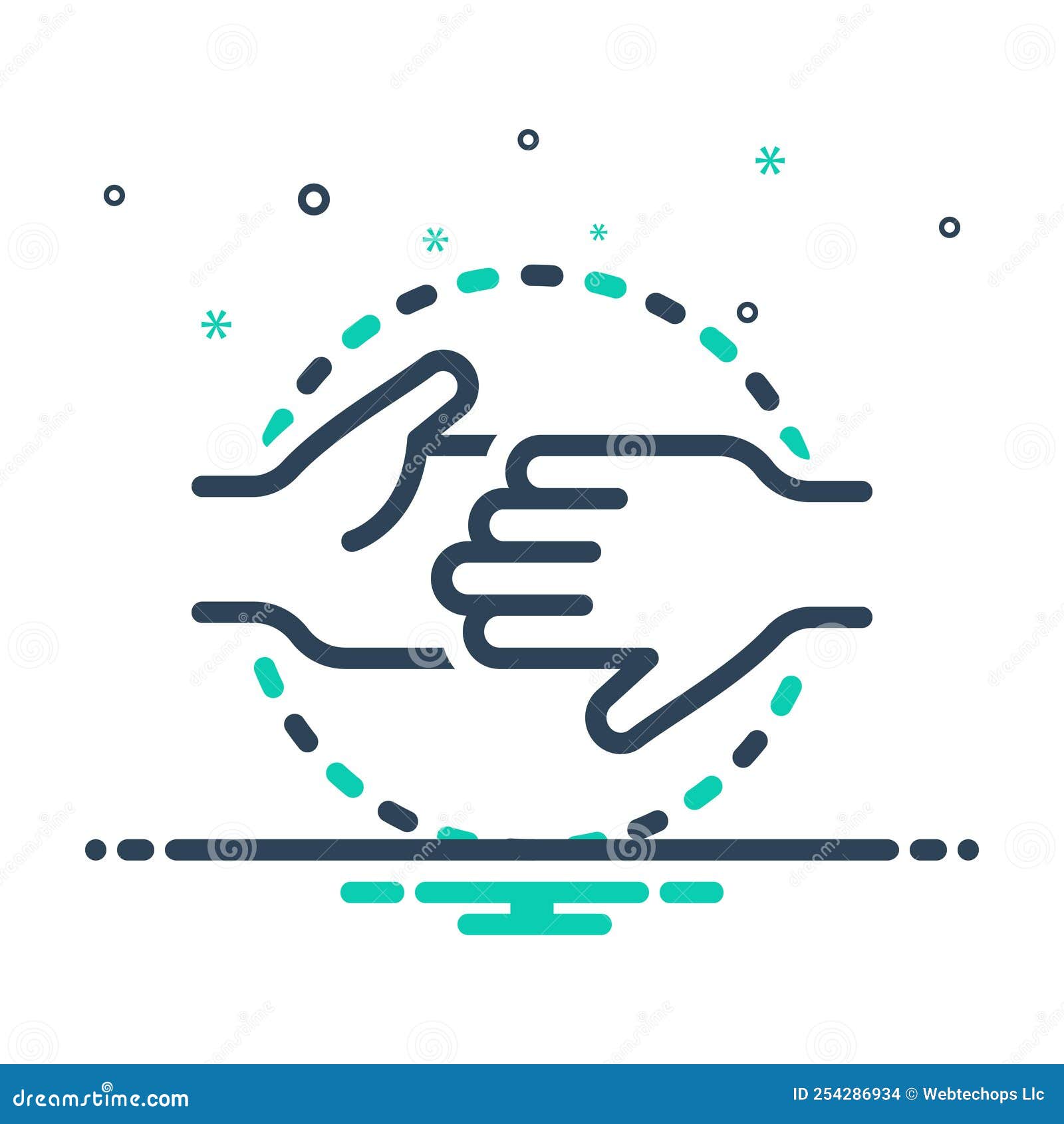 Mix Icon for Committed, Attached and Devoted Stock Vector ...