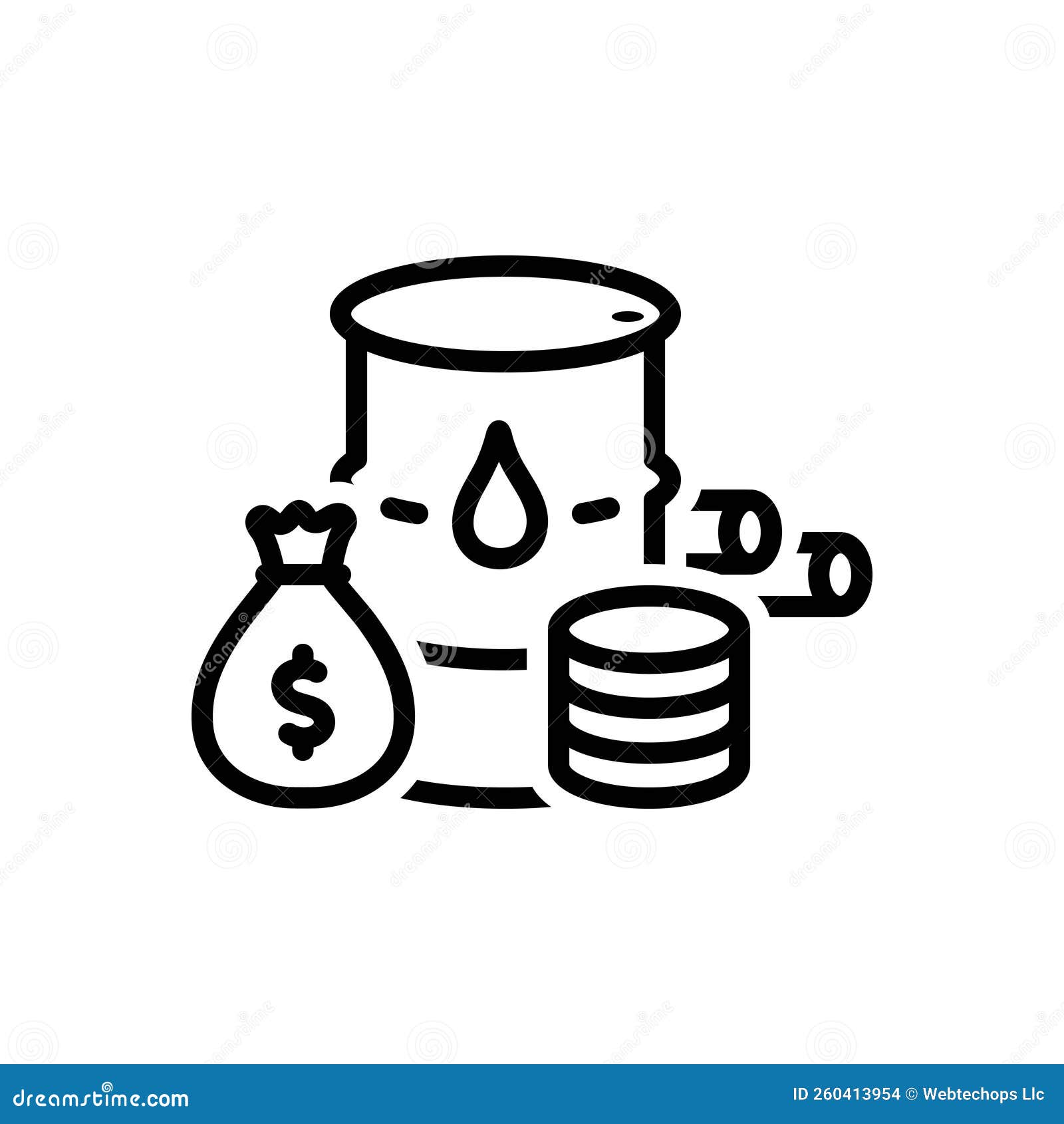 Black Line Icon for Commodities, Goods and Material Stock Vector ...