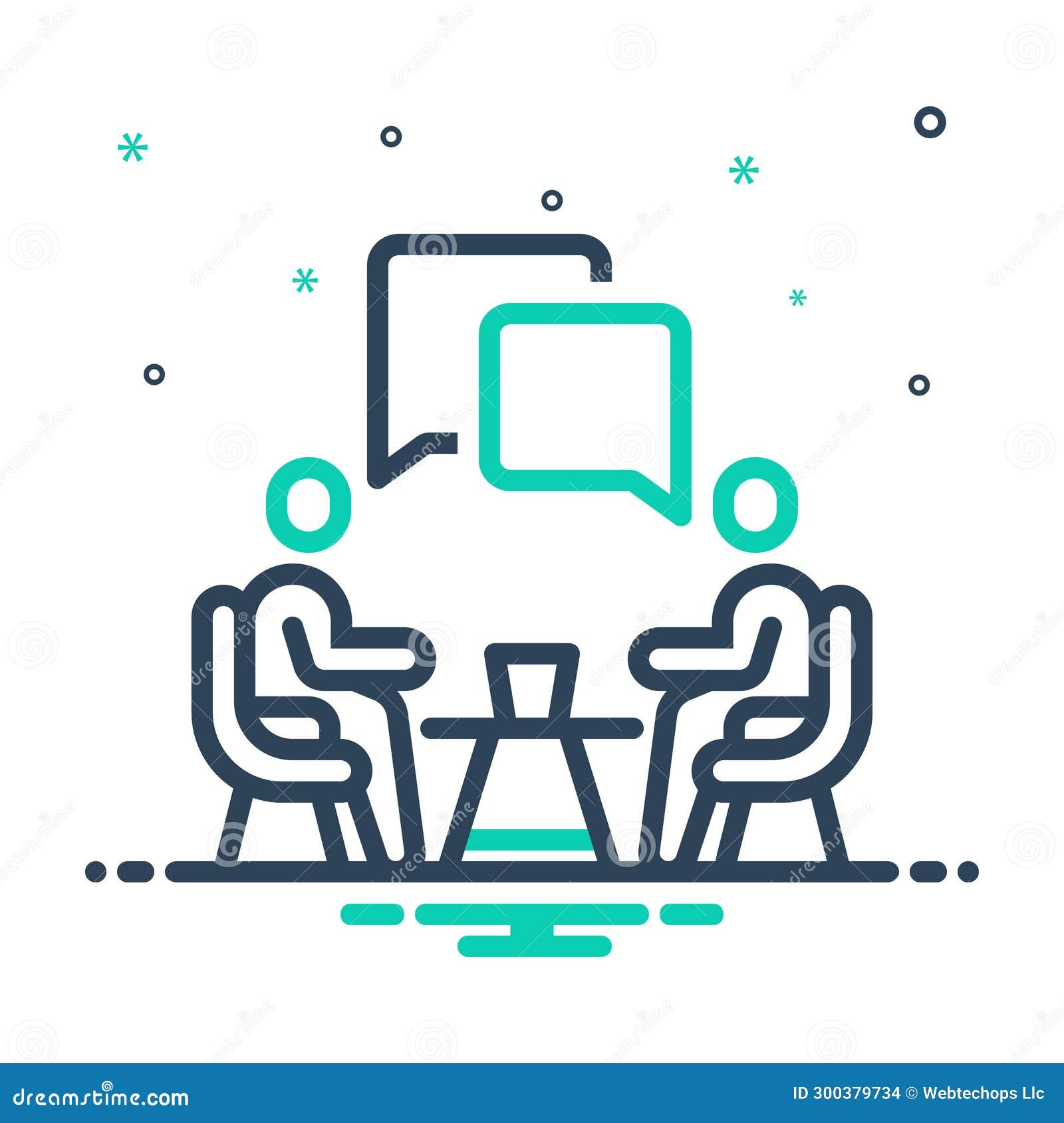 Mix Icon for Communication, Interrogation and Chat Stock Vector ...