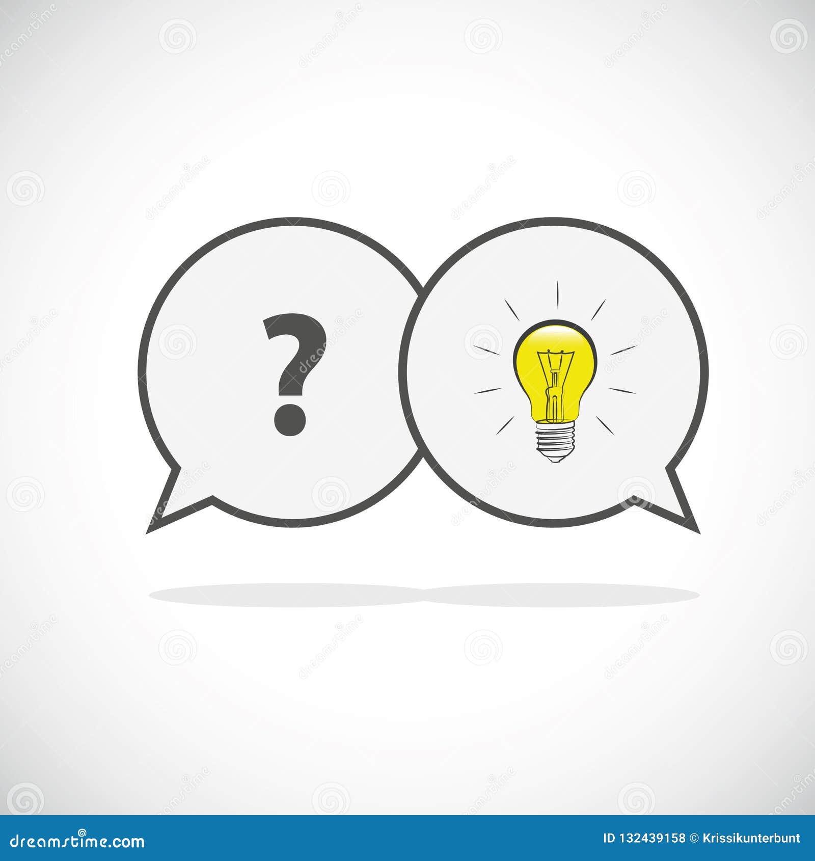 Icon of Communication Question and Idea Stock Vector - Illustration of ...
