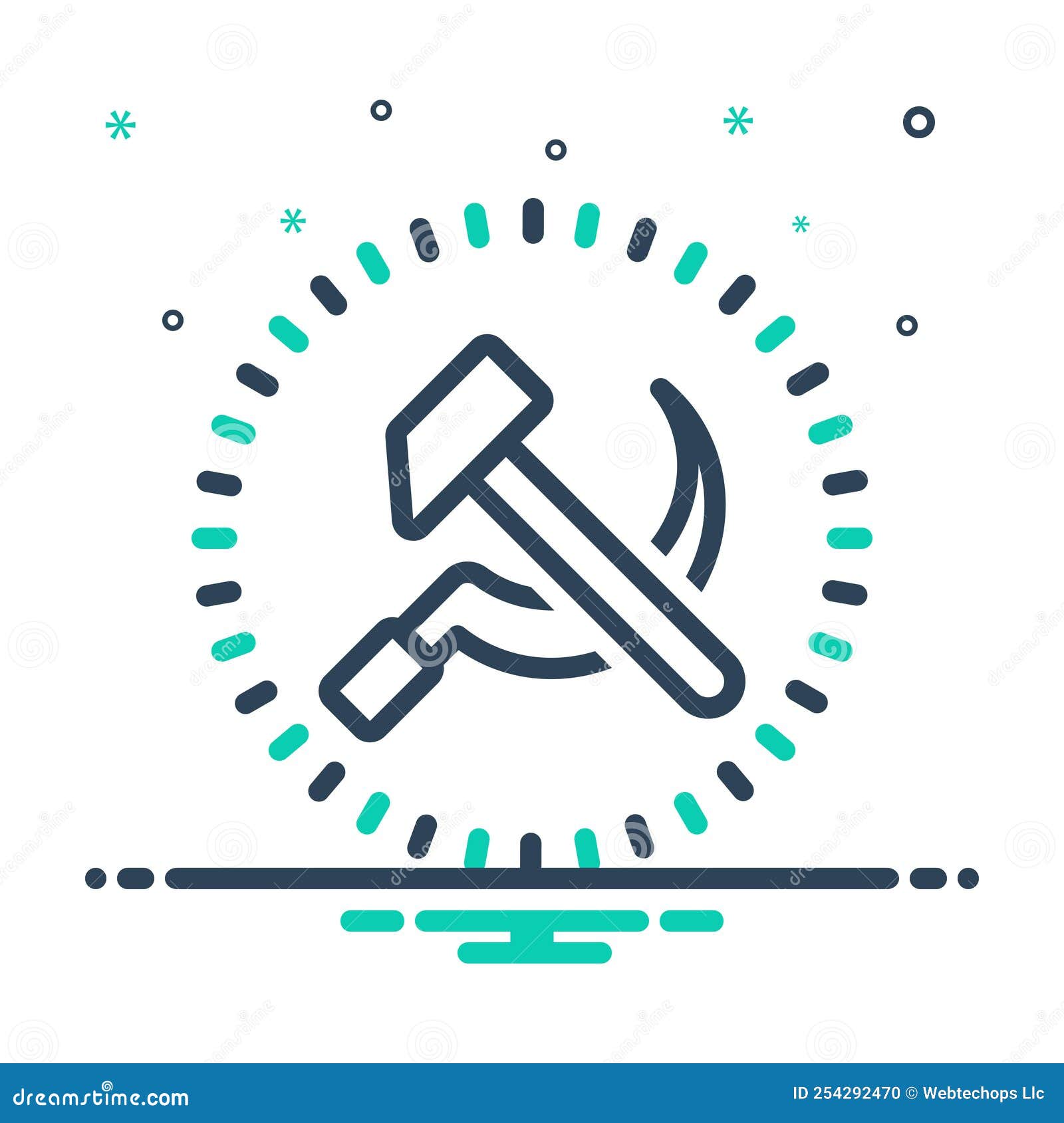Mix Icon for Communist, Political and Propaganda Stock Illustration ...