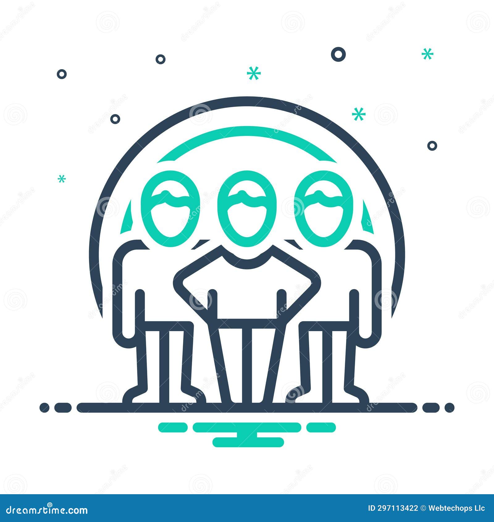 Mix Icon for Community, Human Resource and Teamwork Stock Illustration ...
