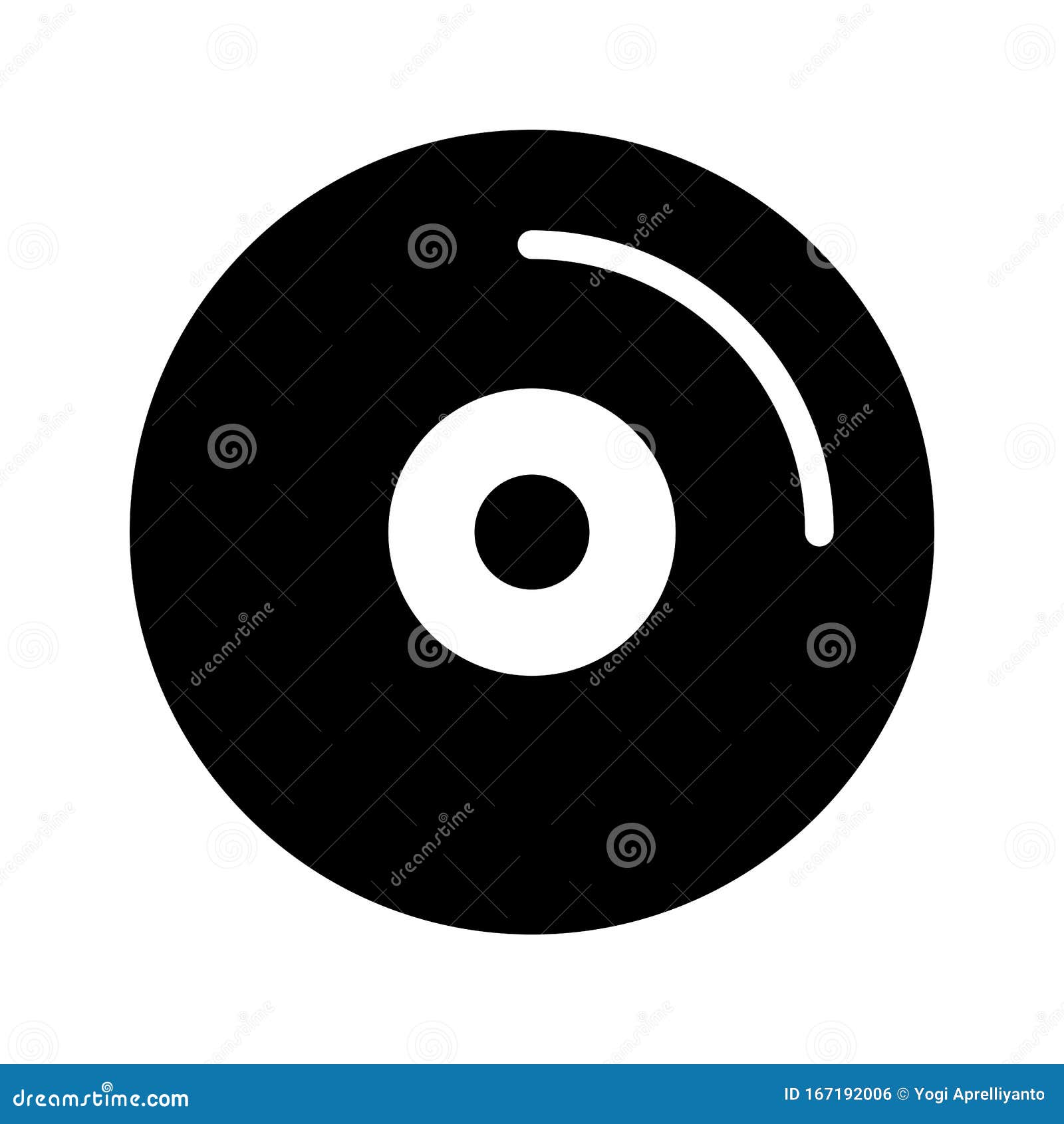 Icon Compact Disk in Glyph Style. Vector Illustration and Editable ...