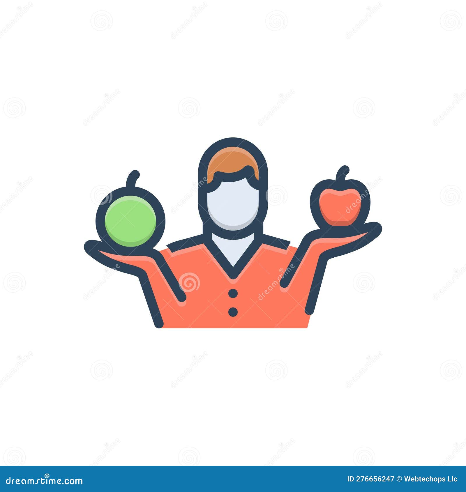 Color Illustration Icon for Comparing, Comparison and Equal Stock ...